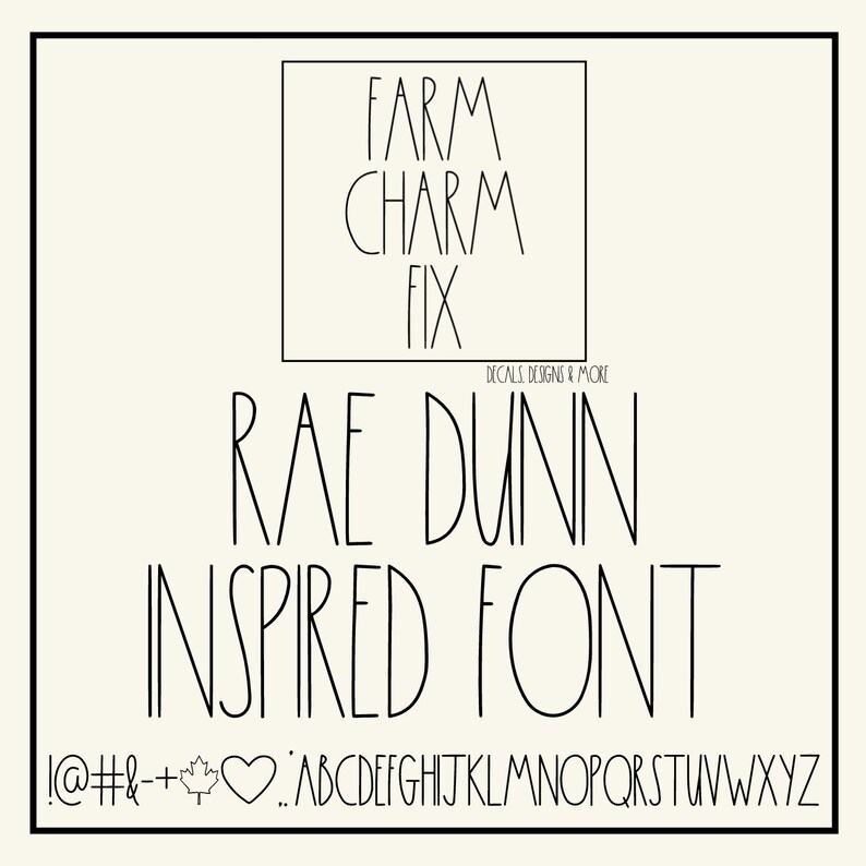 Rae Dunn Inspired Font Set - Etsy