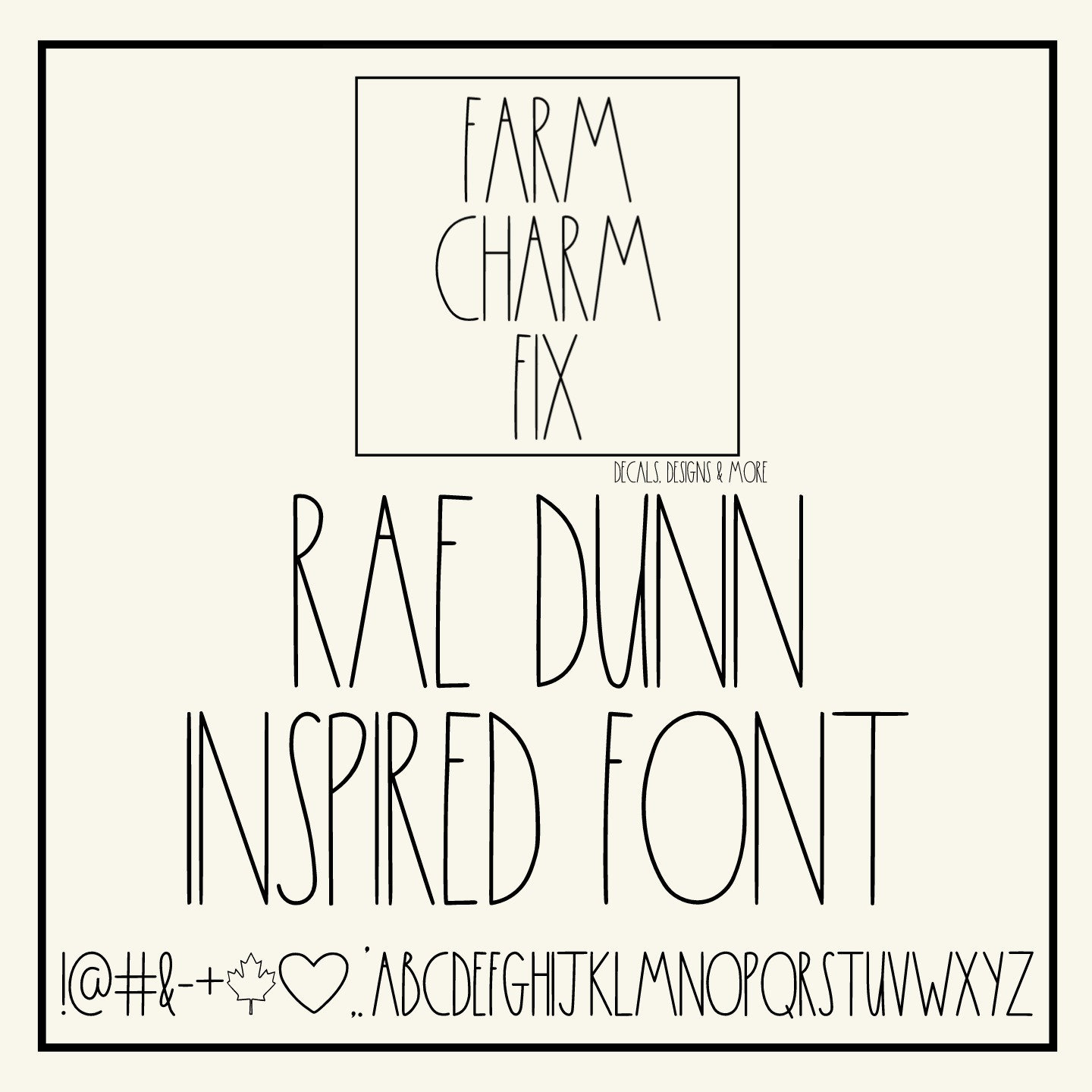 Rae Dunn Inspired Font Set - Etsy