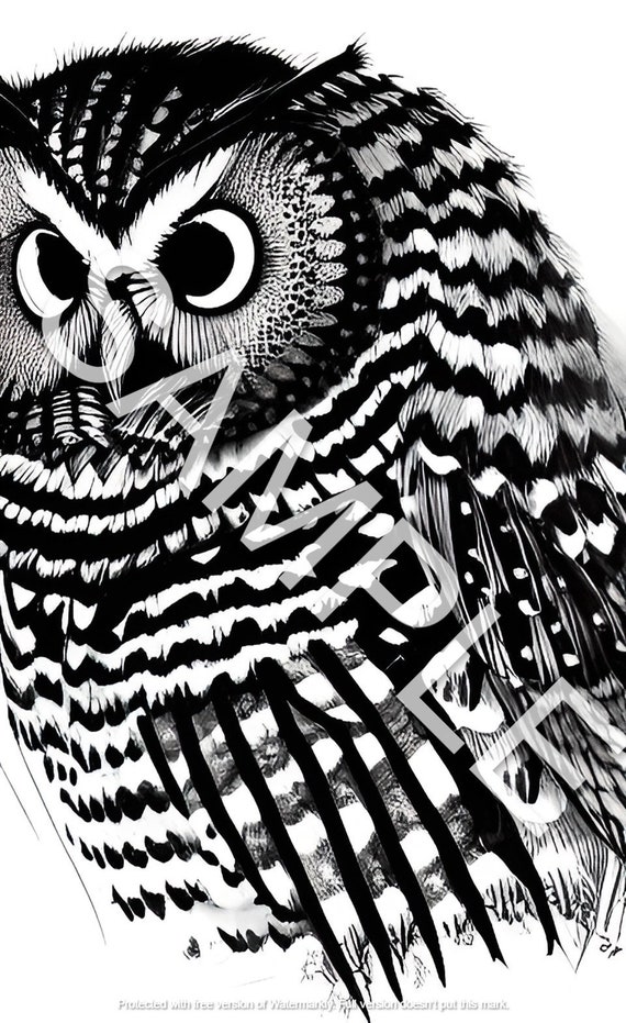 Aztec Owl Coloring Pages