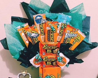 Reeses, Candy Arrangement, Candy Bouquet, Peanut Butter Cups, Chocolate ...