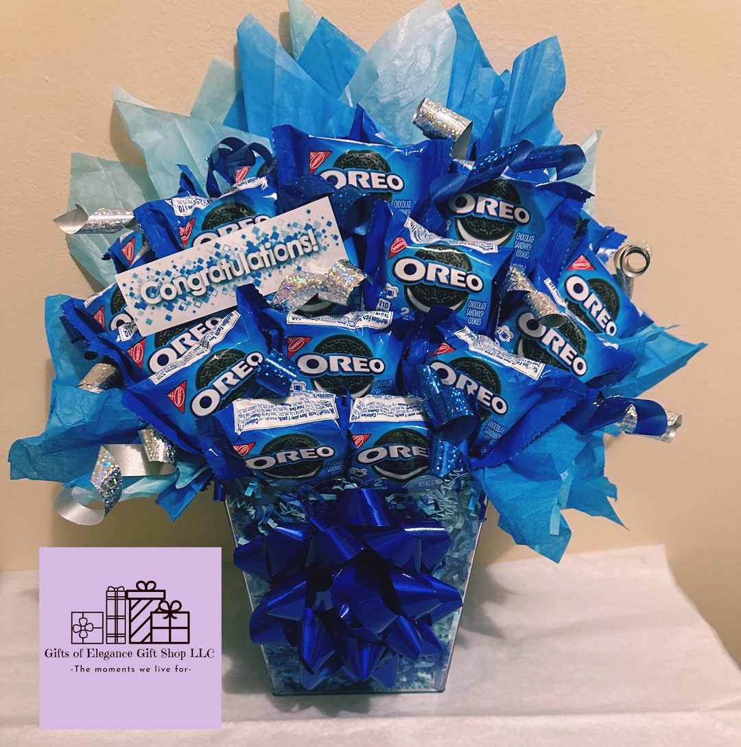 Oreos, Cookie Bouquet, Arrangement, Personalized Gift, Snack Baskets ...