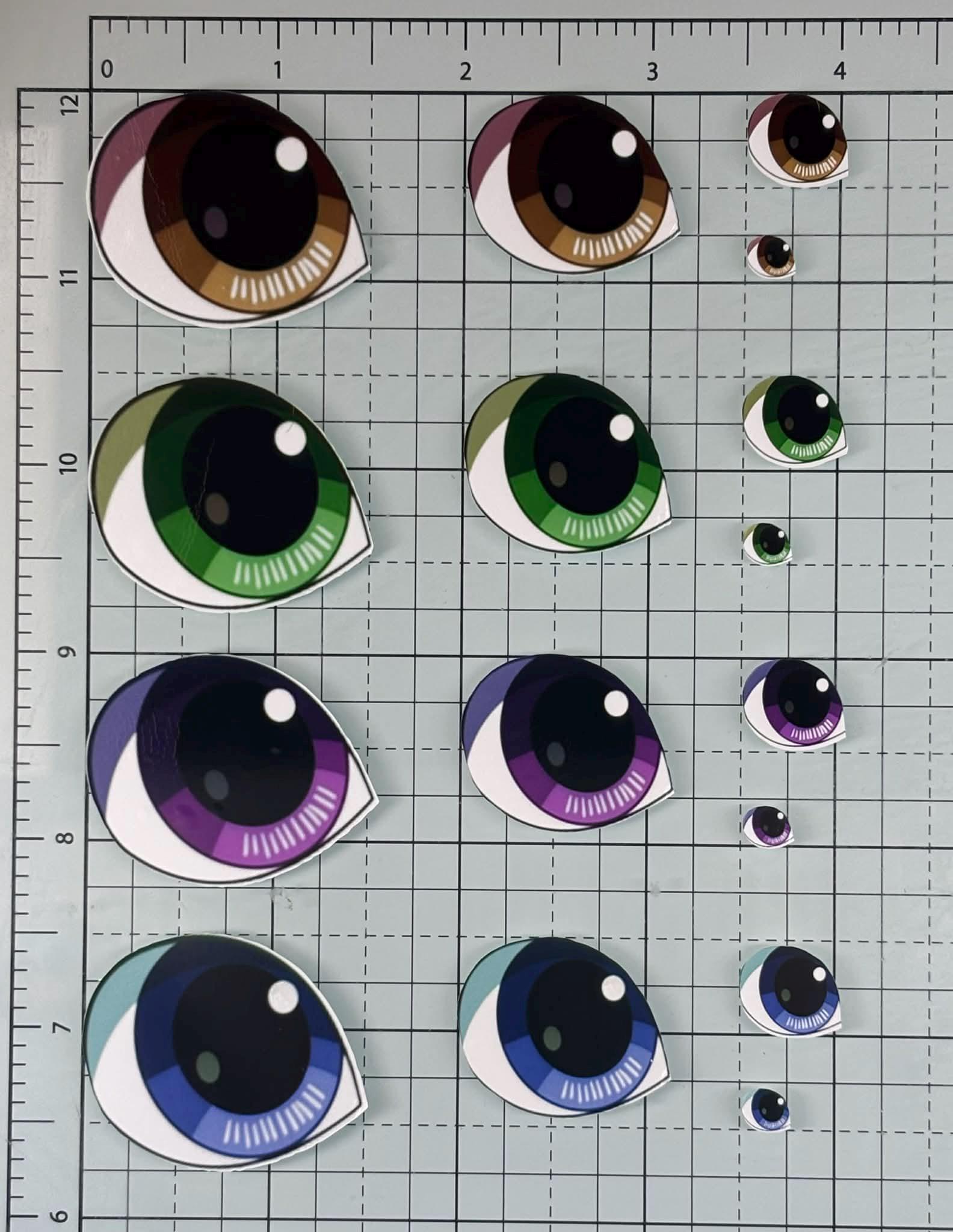 Adhesive Resin Doll Eyes - Style 001 - Perfect for Clay, Felt, Fabric ...