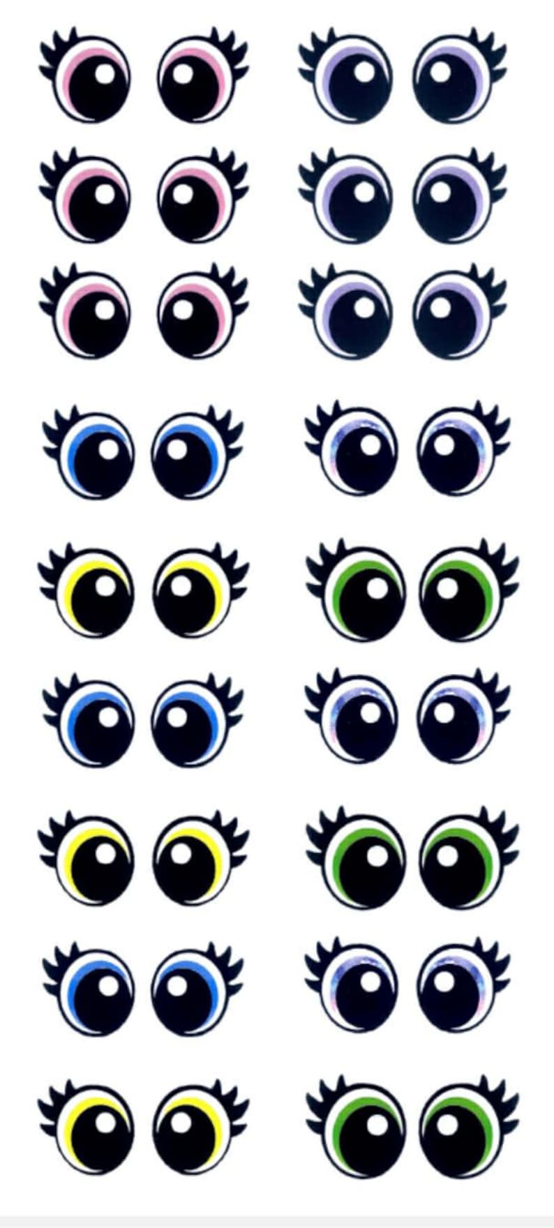 Adhesive Resin Doll Eyes - Style 045 - Perfect for Clay, Felt, Fabric ...