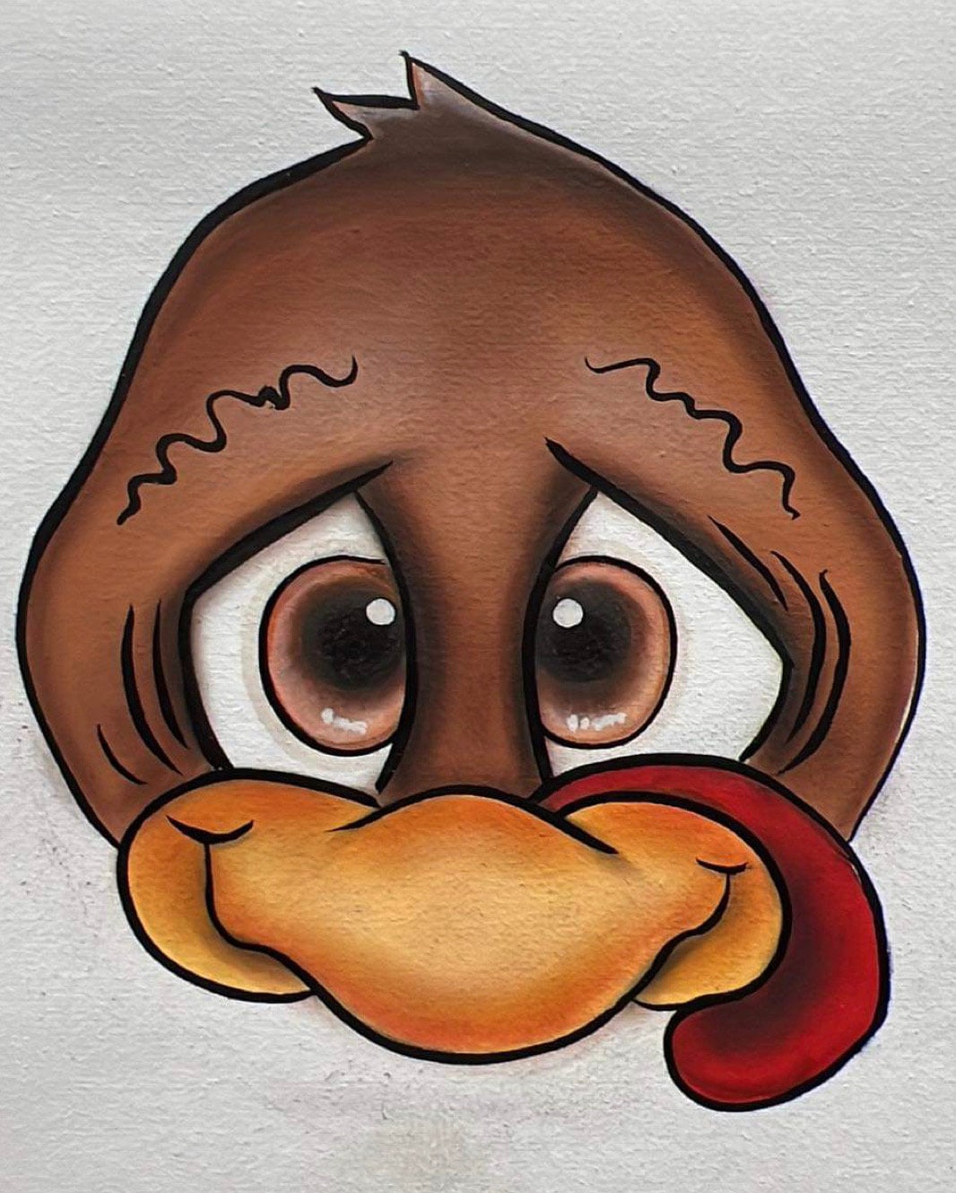 Turkey Face Drawing