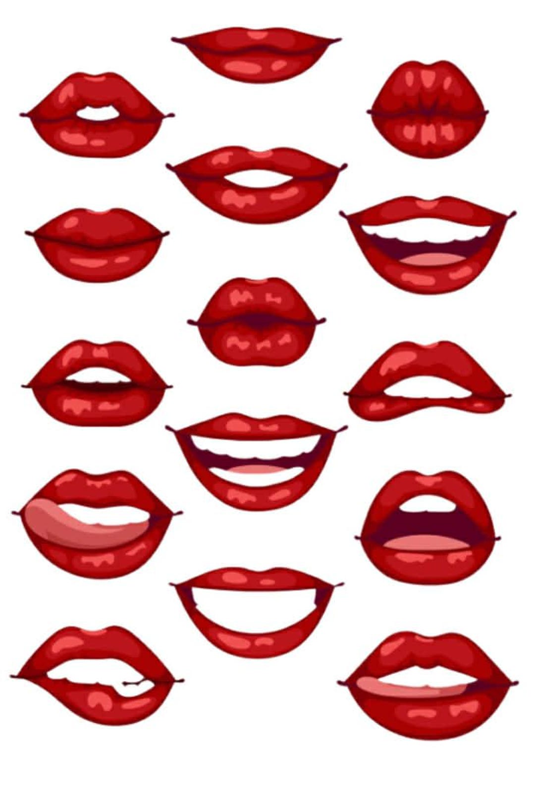 Adhesive Resin Doll Lips - Style 102 - Perfect for Clay, Felt, Fabric ...