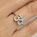 Solid Gold Diamond Ring, Statement Om Ring With Natural Diamonds ...