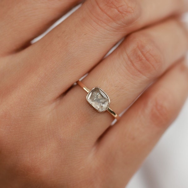 Diamond Slice Ring - Etsy