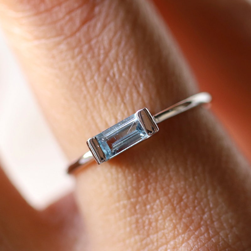 Aquamarine Rings - Etsy