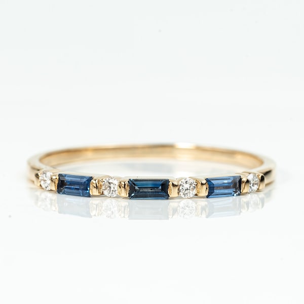 Sapphire Stack Ring - Etsy