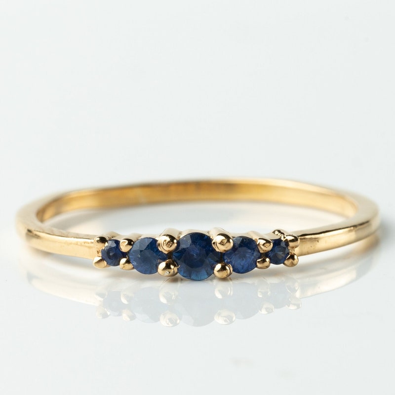 Sapphire Stack Ring - Etsy