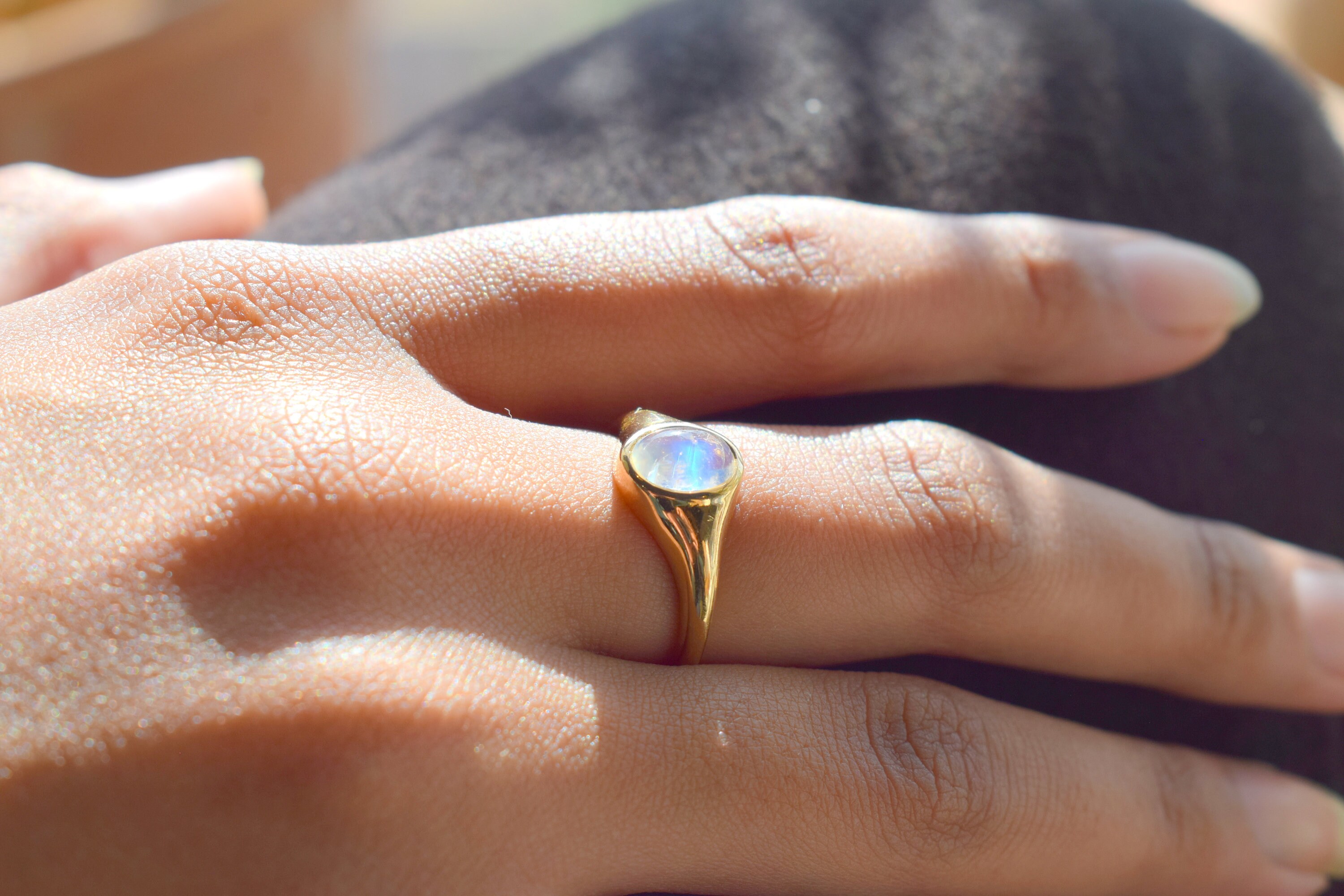 Moonstone Signet Ring Signet Ring Statement Ring Silver - Etsy