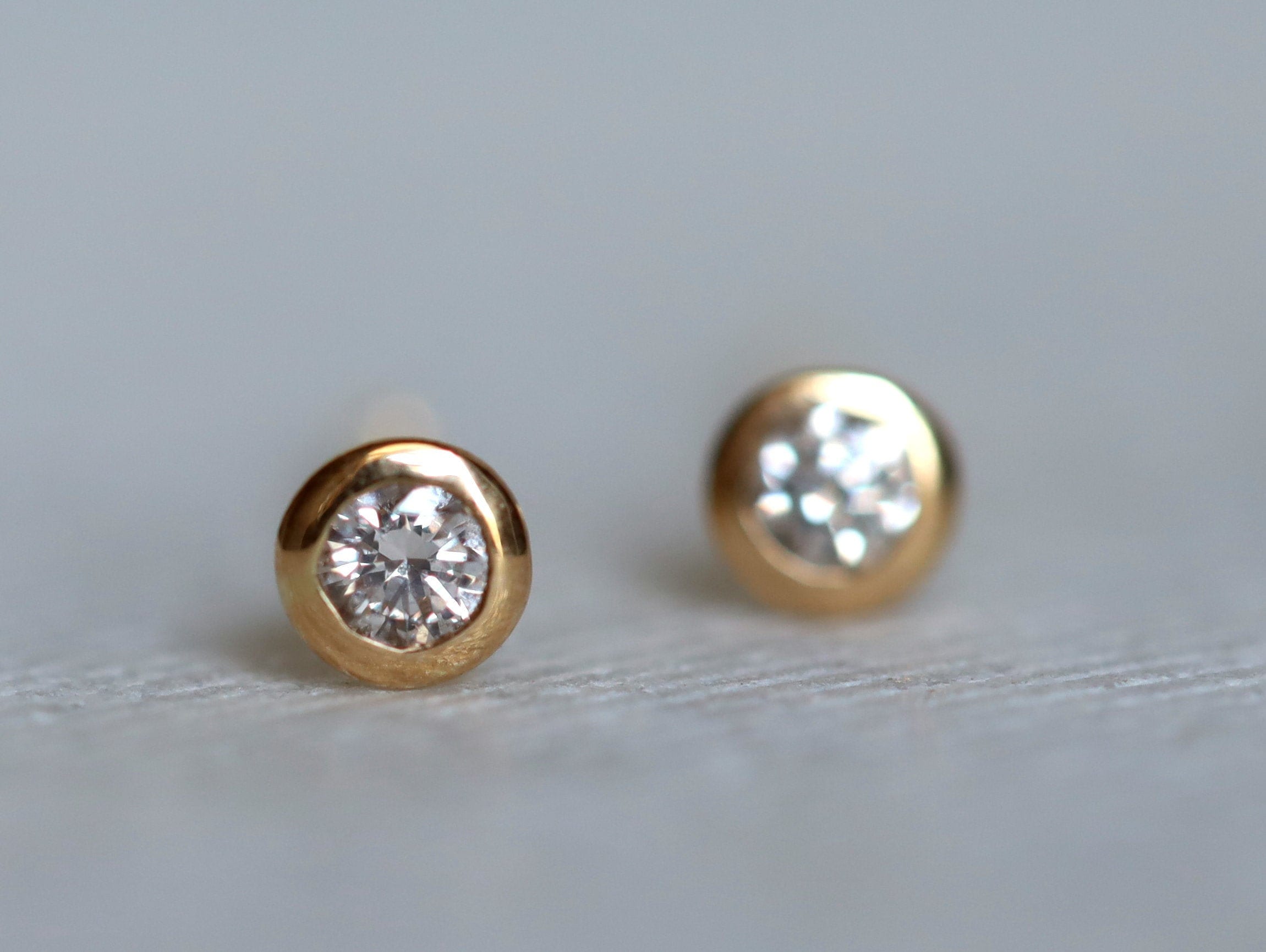 Diamant Ohrstecker Gold Diamant Ohrstecker Gold Ohrstecker - Etsy