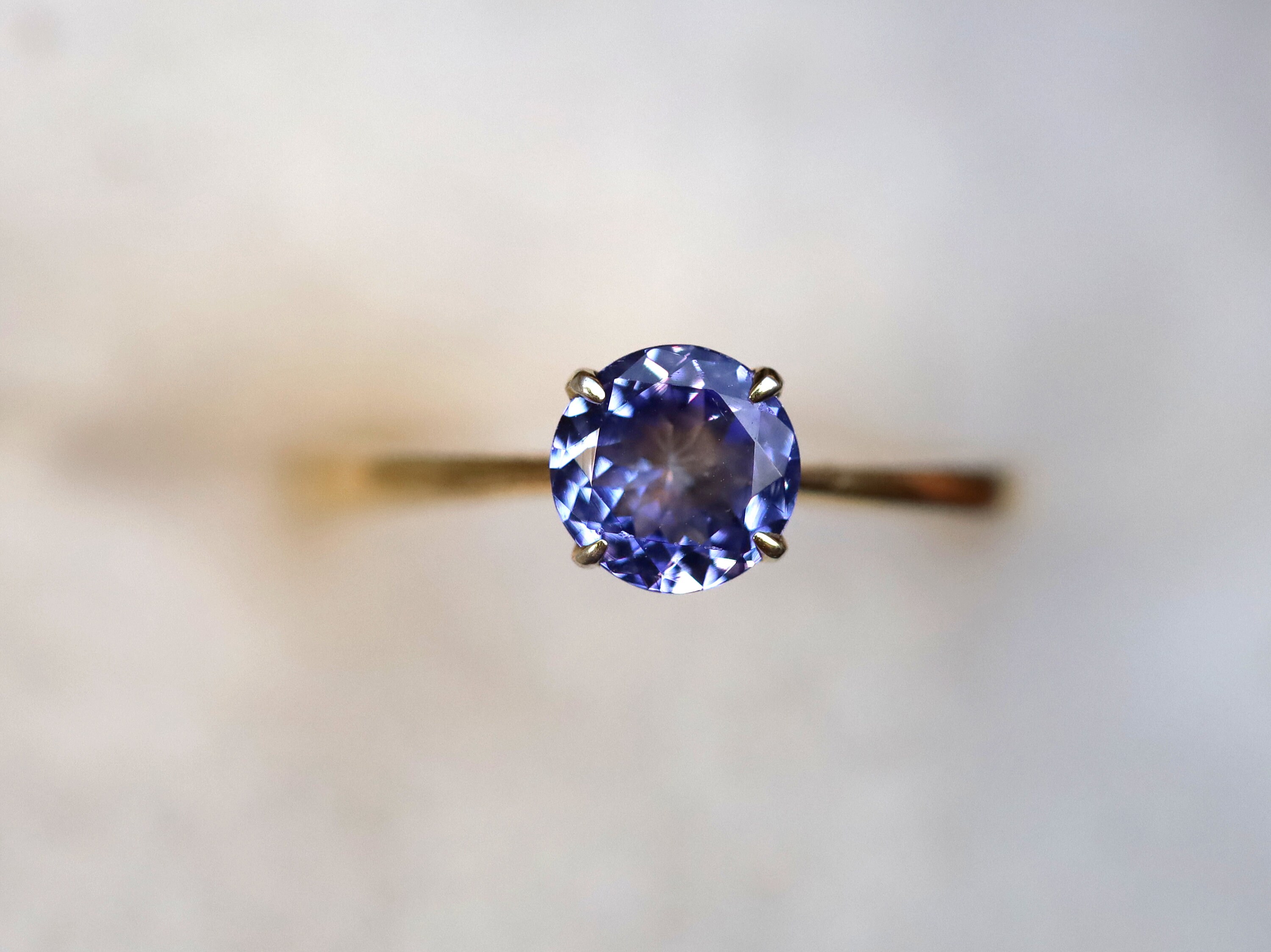 Solid Gold Tanzanite Solitaire Ring Rose Gold Tanzanite - Etsy
