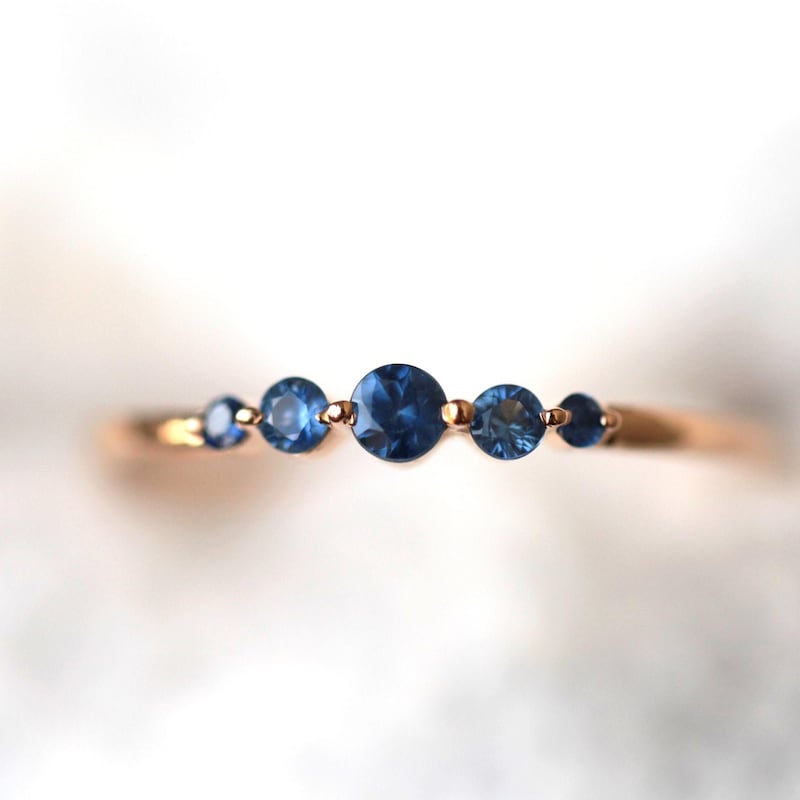 Sapphire Stack Ring - Etsy