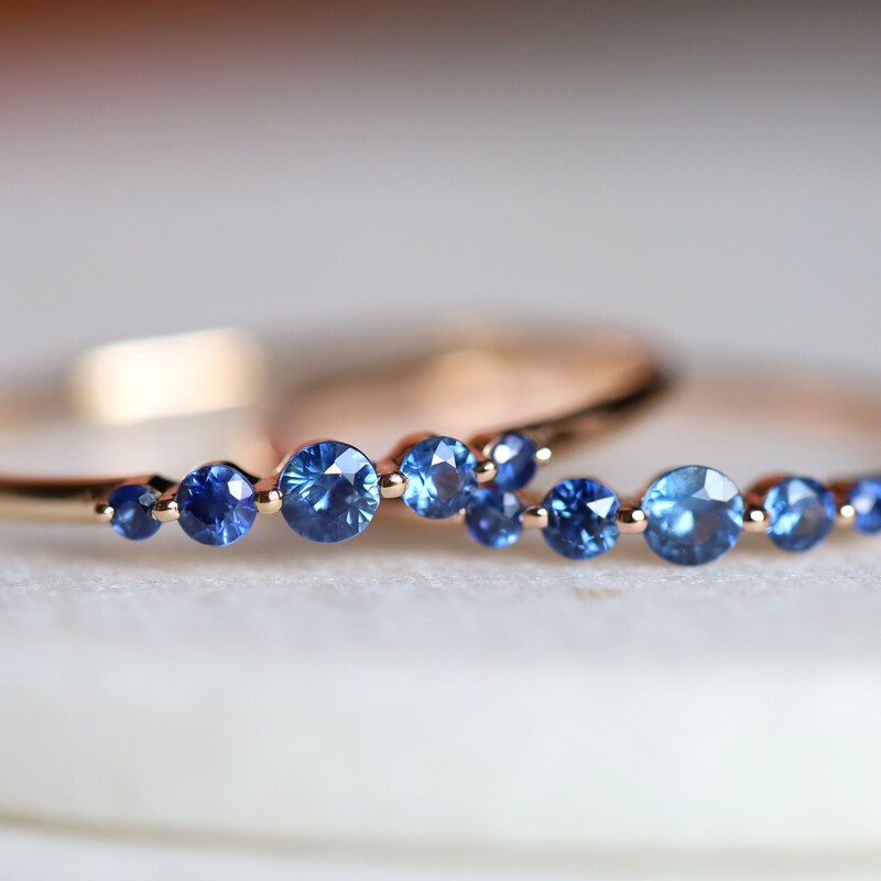 Sapphire Stack Ring - Etsy