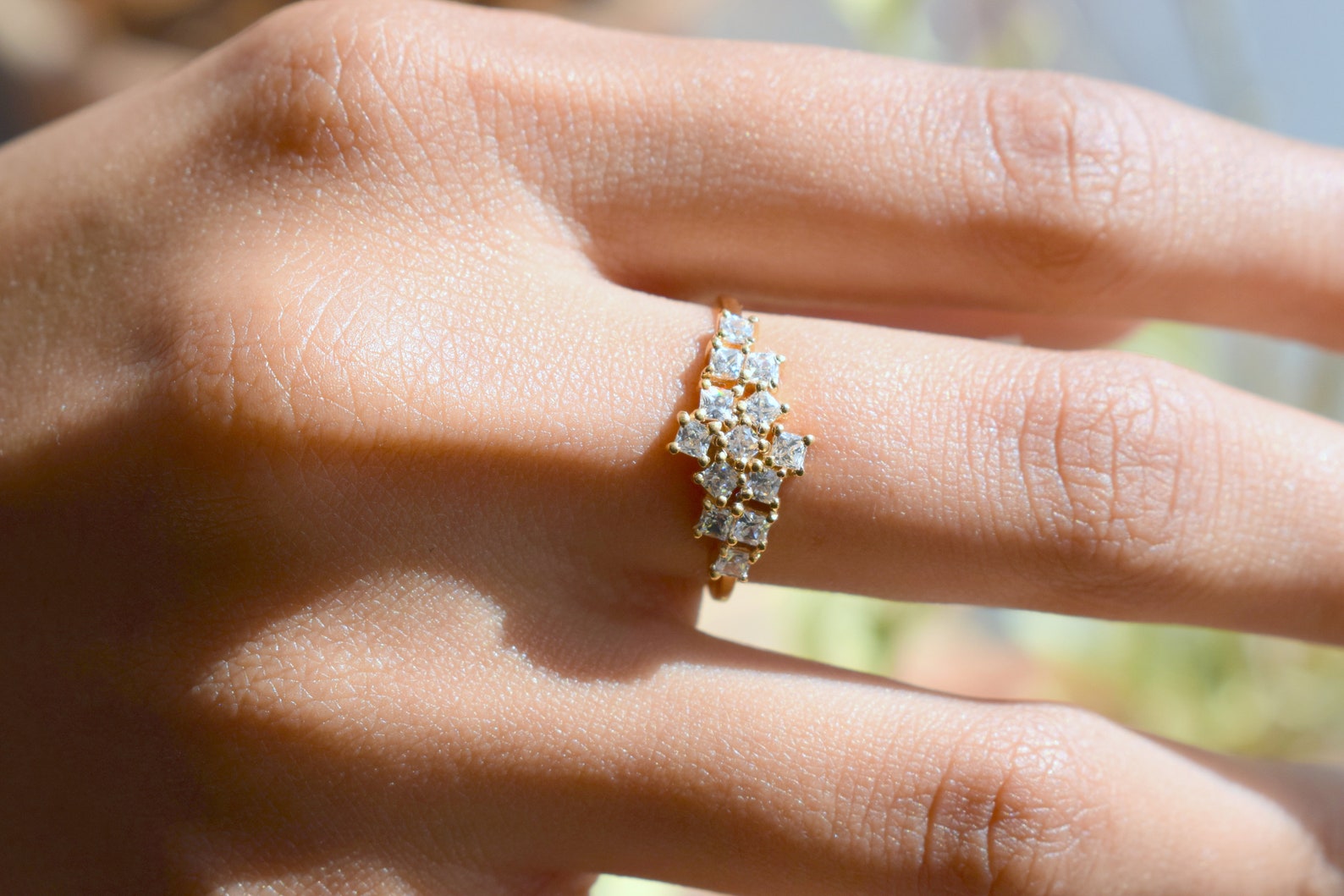 Diamond Cluster Engagement Ring Cluster Ring Cluster - Etsy