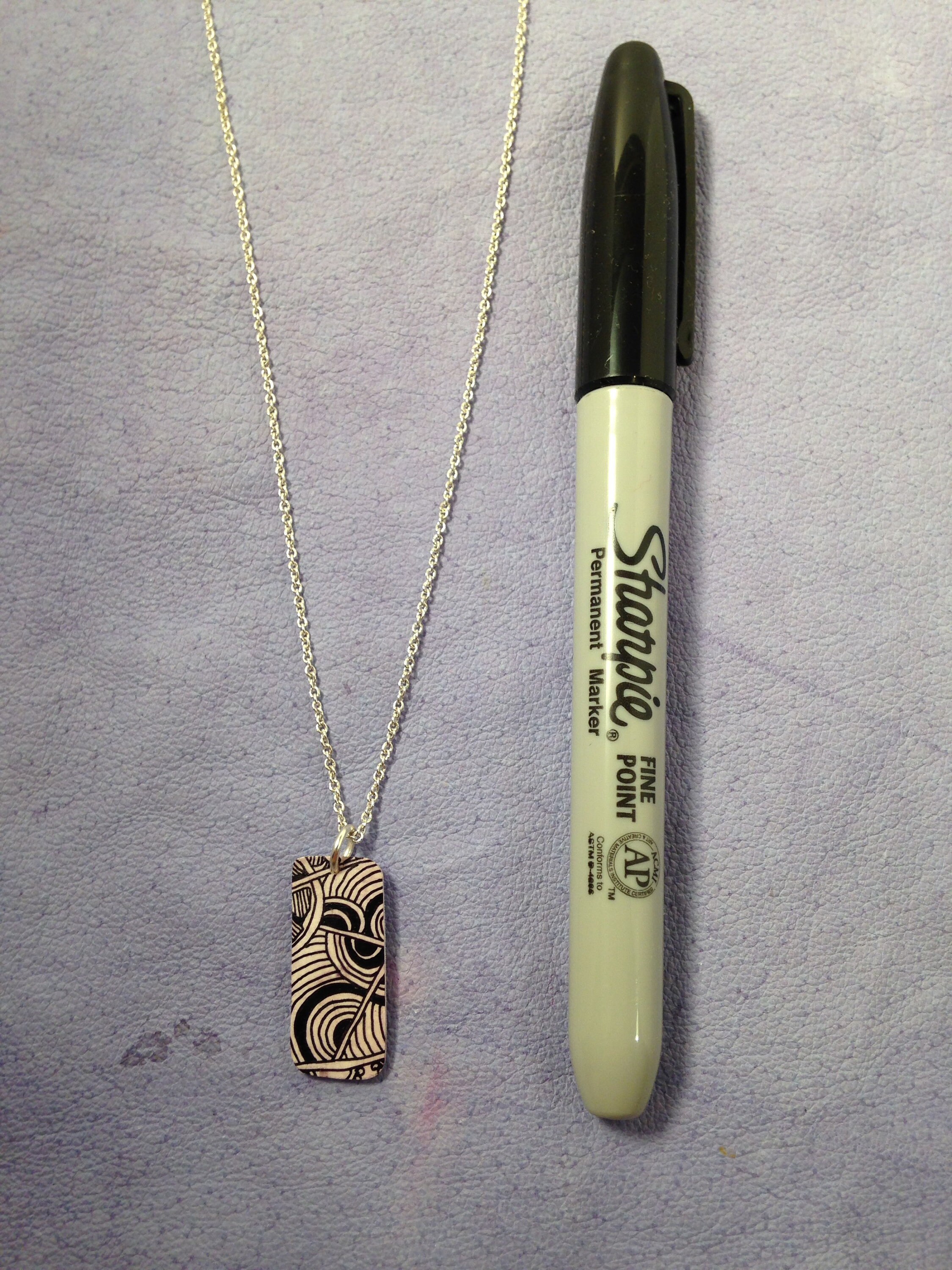 Zentangle Inspired Art Necklace Pendant Optional Chain - Etsy