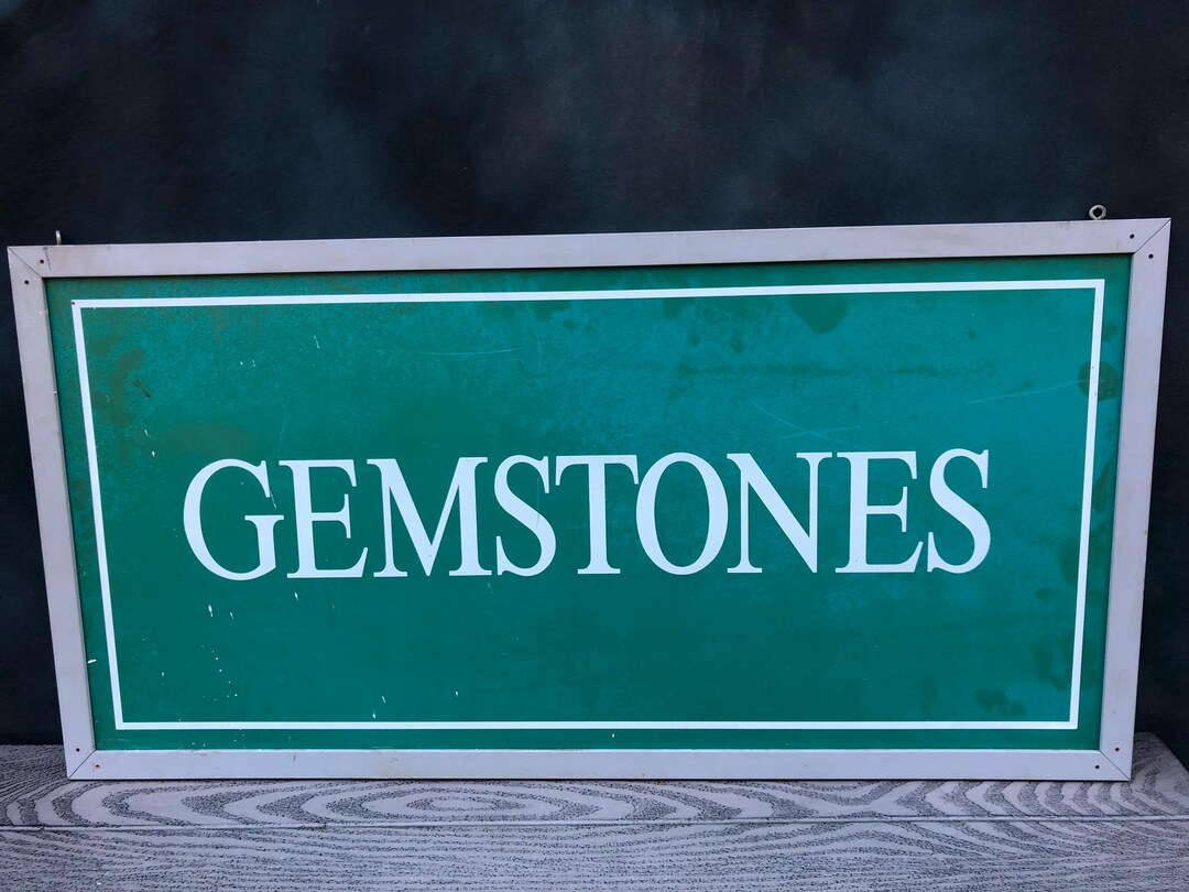 Vintage Double Sided Hanging Store Sign GEMSTONES - Etsy