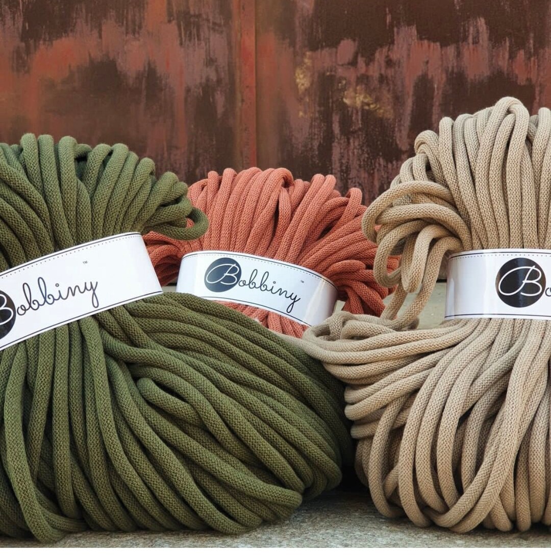 Bobbiny Jumbo 9mm Braided Cord, 100m, Cotton, Macrame Cord, Cotton Rope ...