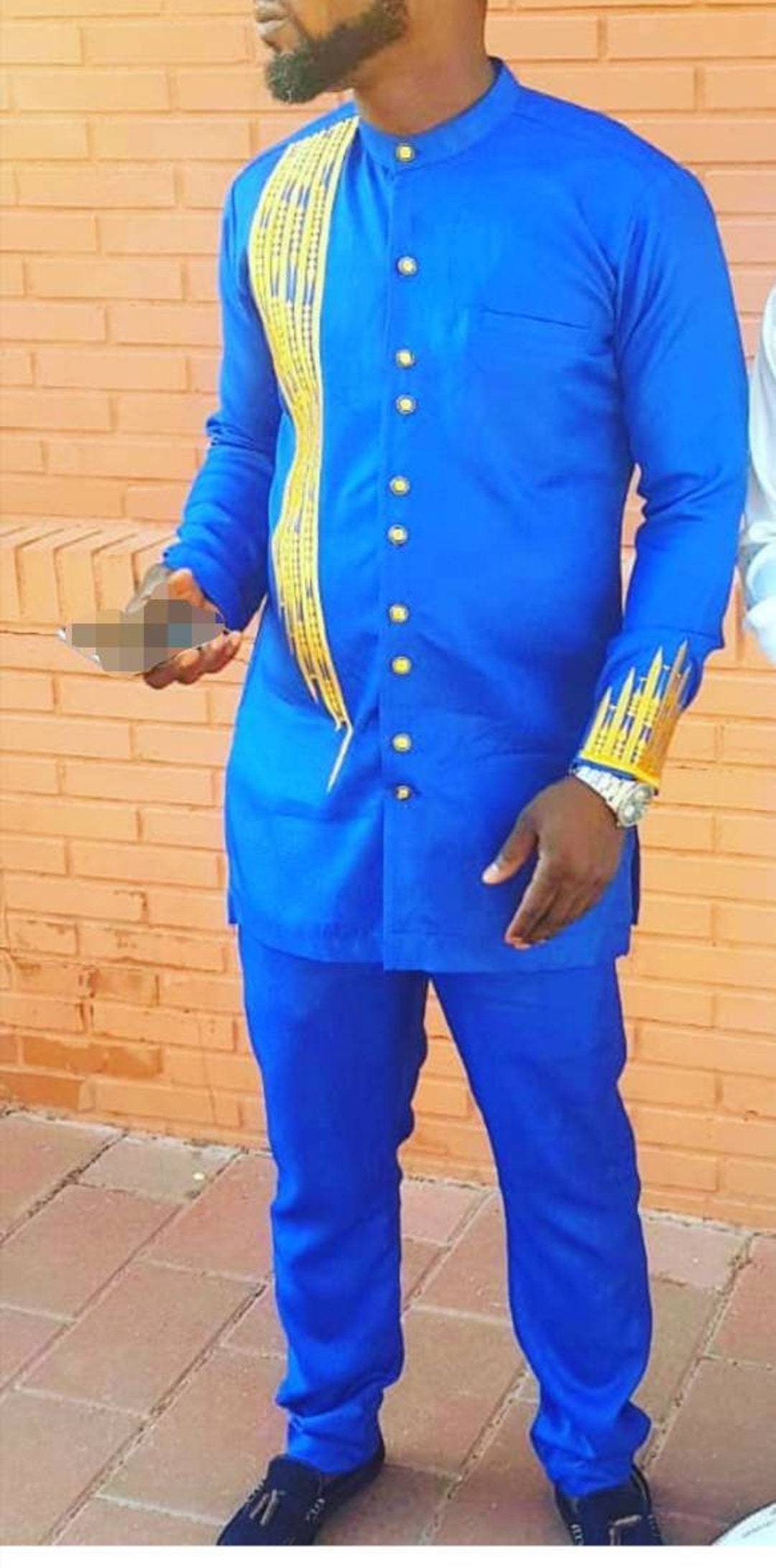 African Men Embroided Wear/tunic Shirt/african Mens Clothing/ankara ...