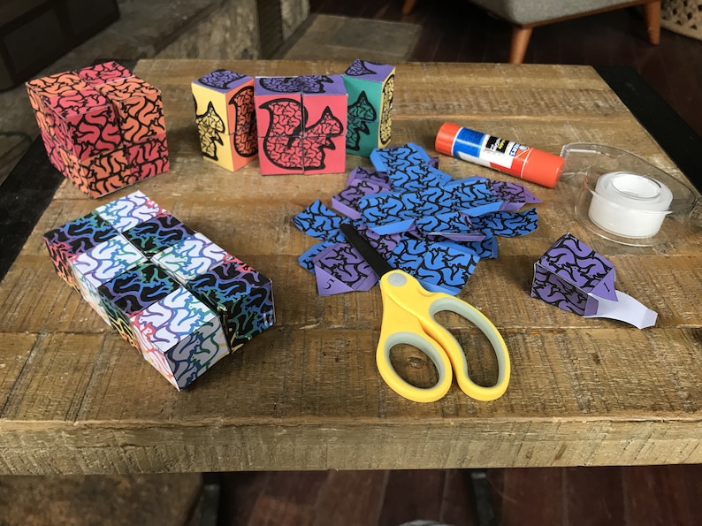 Custom Photo Printable Paper Infinity Cube Fidget Template - Etsy UK