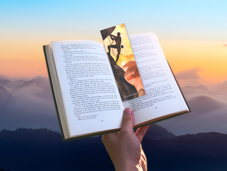 Rock Climbing Bookmarks - Watercolor Style Printable - Etsy