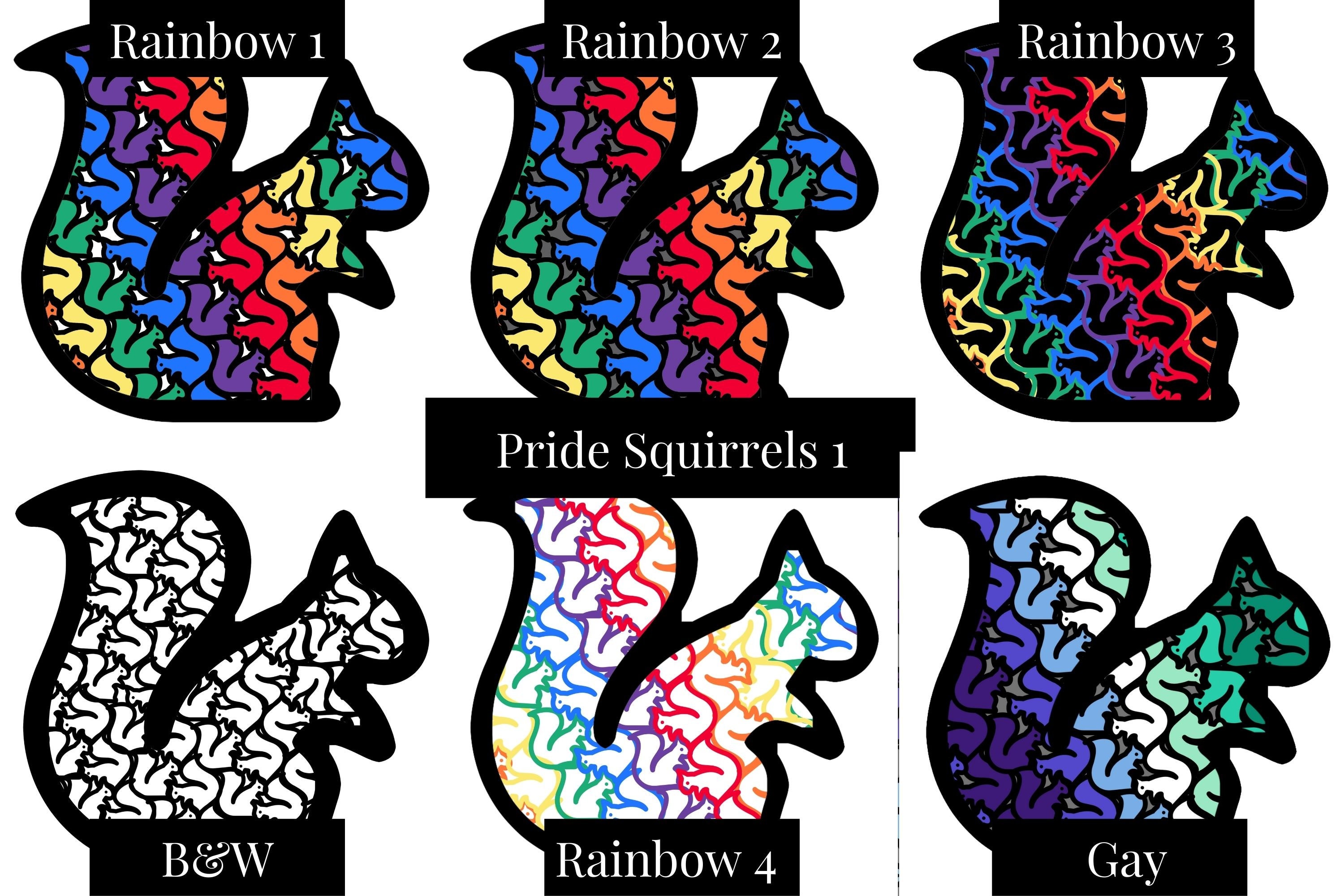 Printable Squirrel Stickers LGBTQIA - Etsy