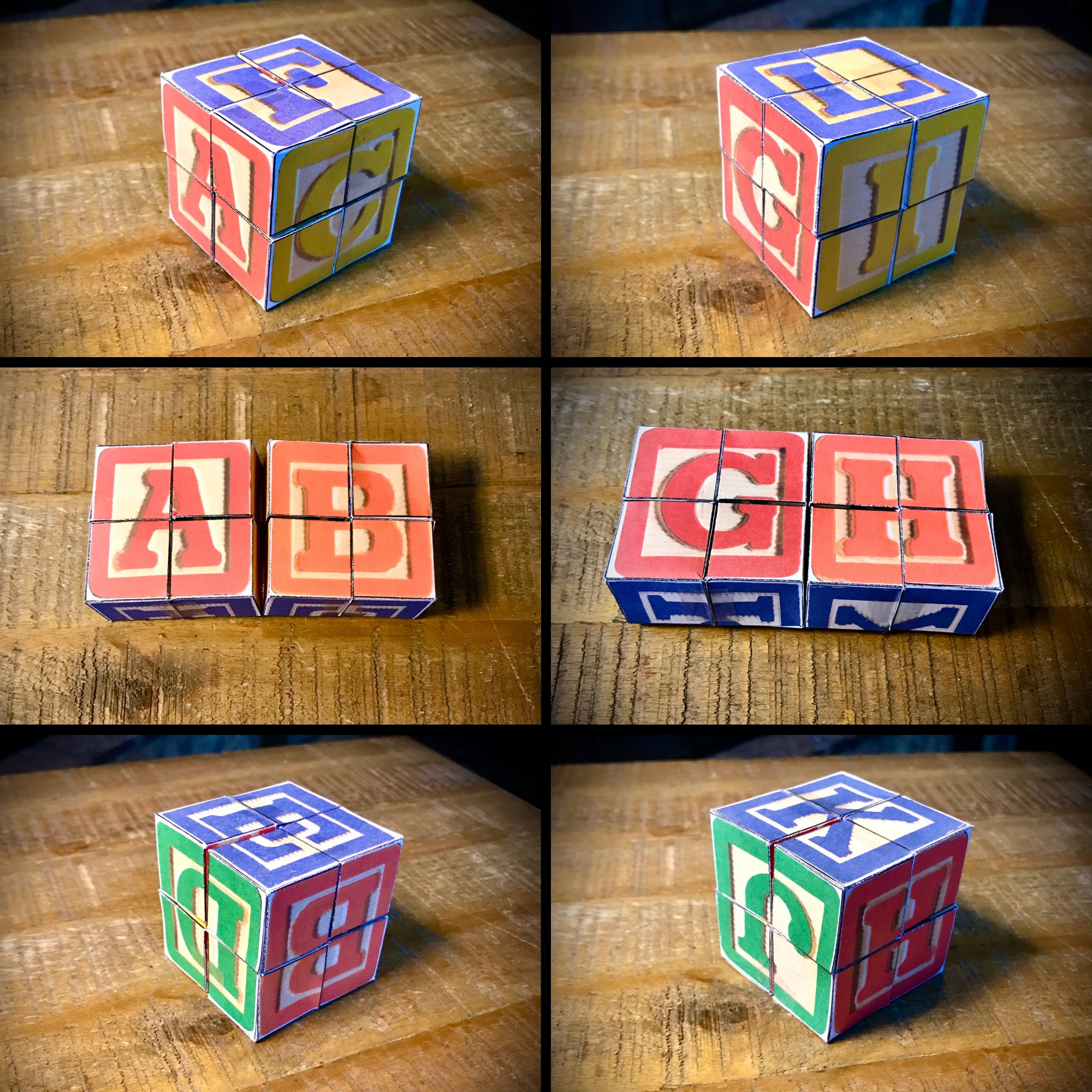 Printable Paper Infinity Cube Fidget - Letter Blocks A-L - Etsy