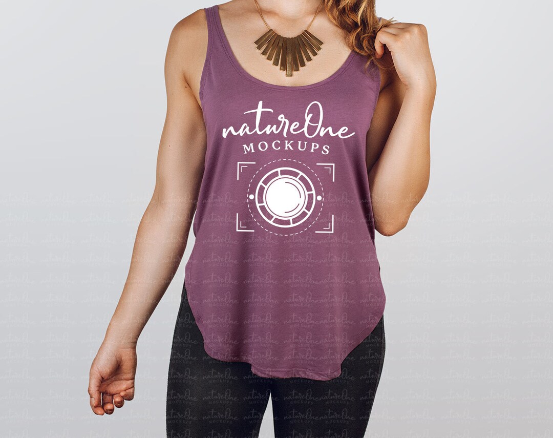 Next Level 5033 Shiraz Model Mockup, Women's Festival Tank Mock Up ...