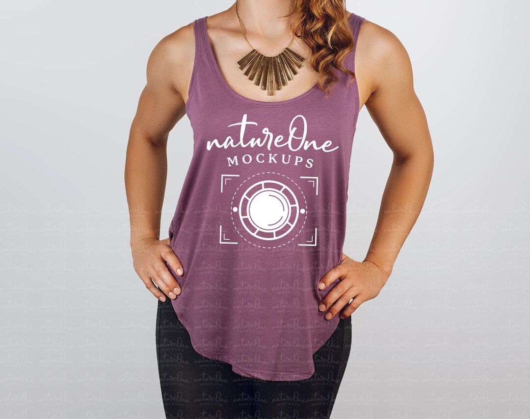 Next Level 5033 Shiraz Model Mockup, Women's Festival Tank Mock Up ...