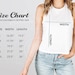 Bella Canvas 6682 Size Chart Mockup Cropped Racerback Tank Top Sizing ...