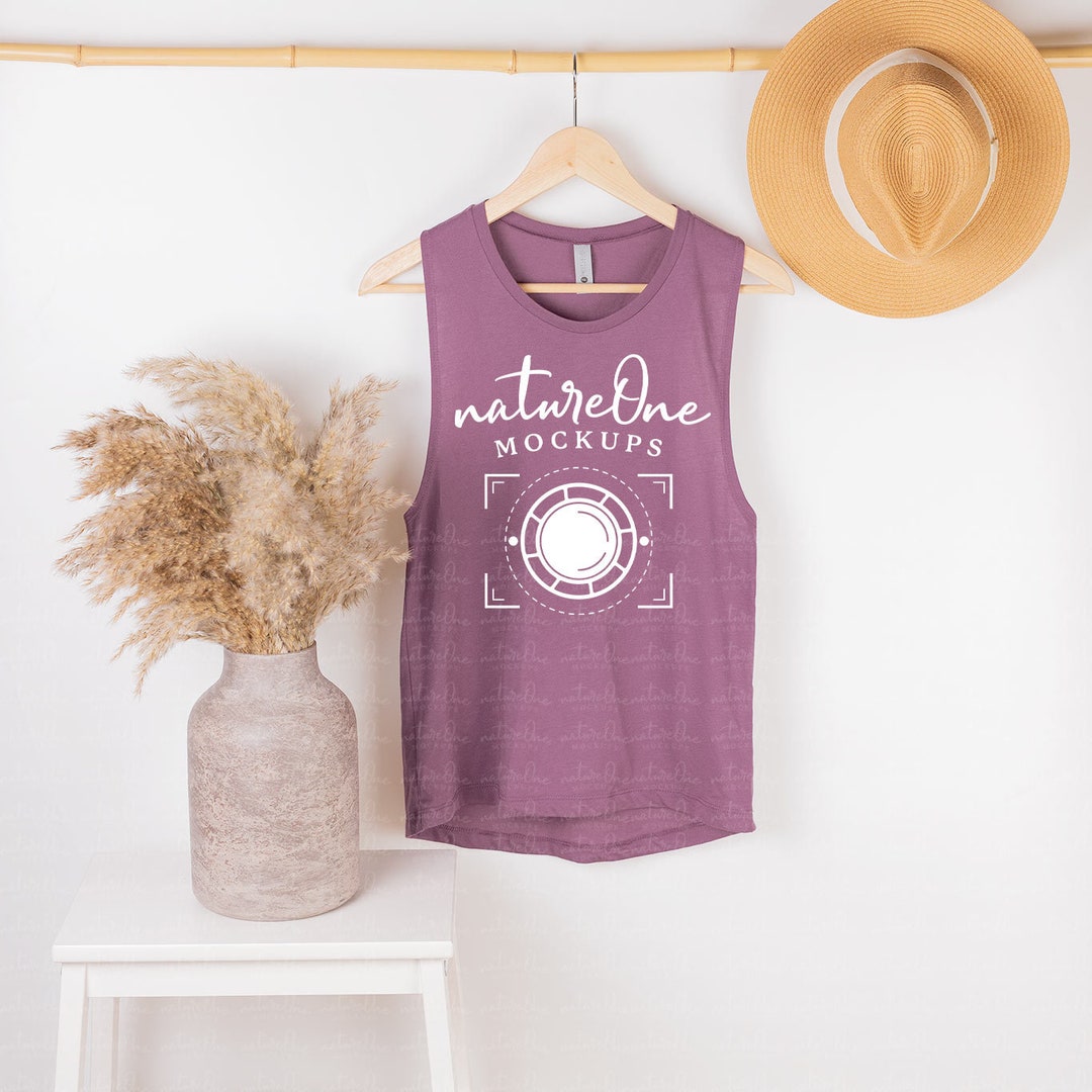 Next Level 5013 Shiraz Muscle Tank Mockup, Hanging Tank Mockup Boho ...