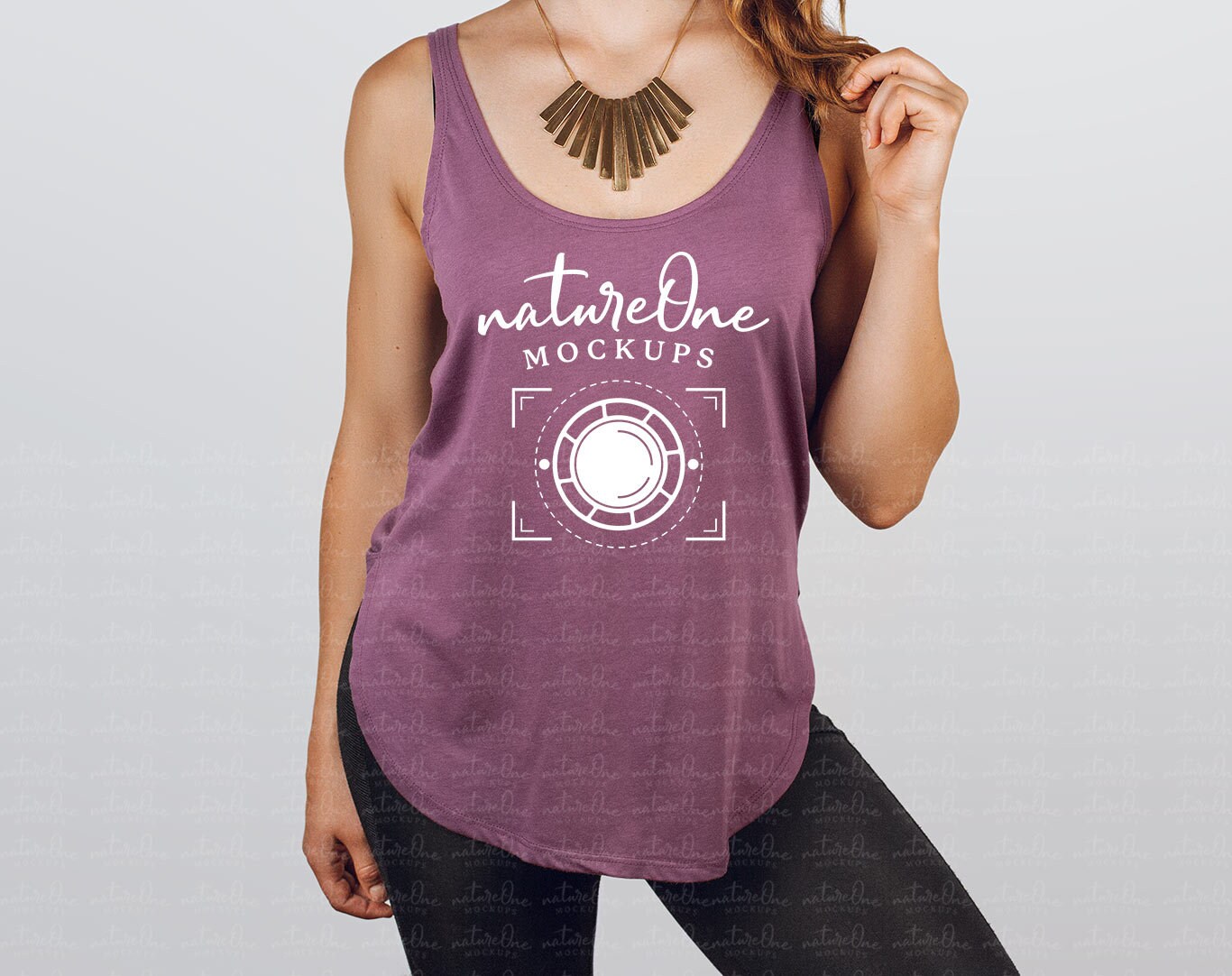 Color Purple Muscle Tank Mock Up Festival Tank Top Summer Mockup 5013 ...