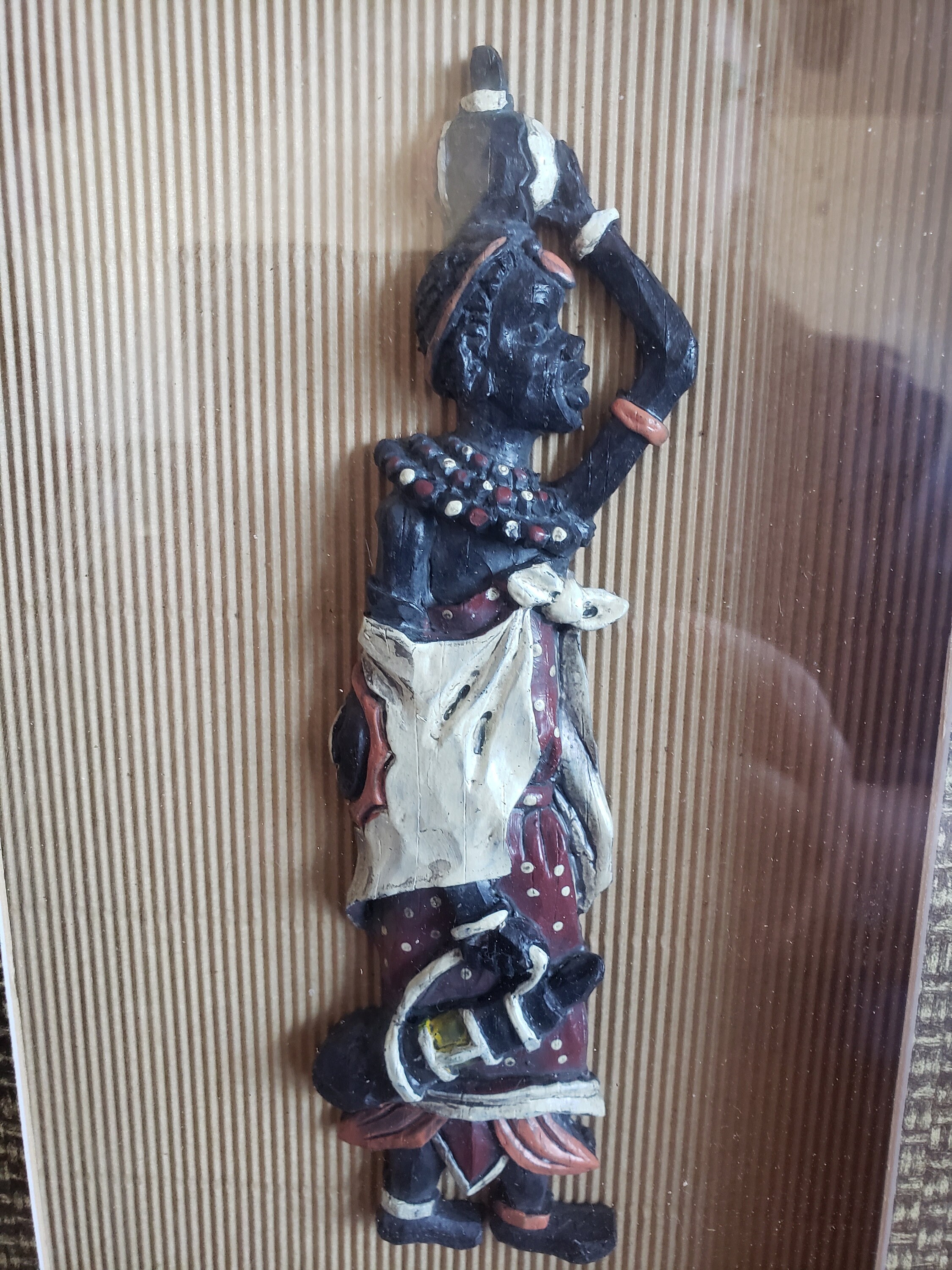 African Trible Women Shadow Box Display Collectible Handcarved Wooden ...