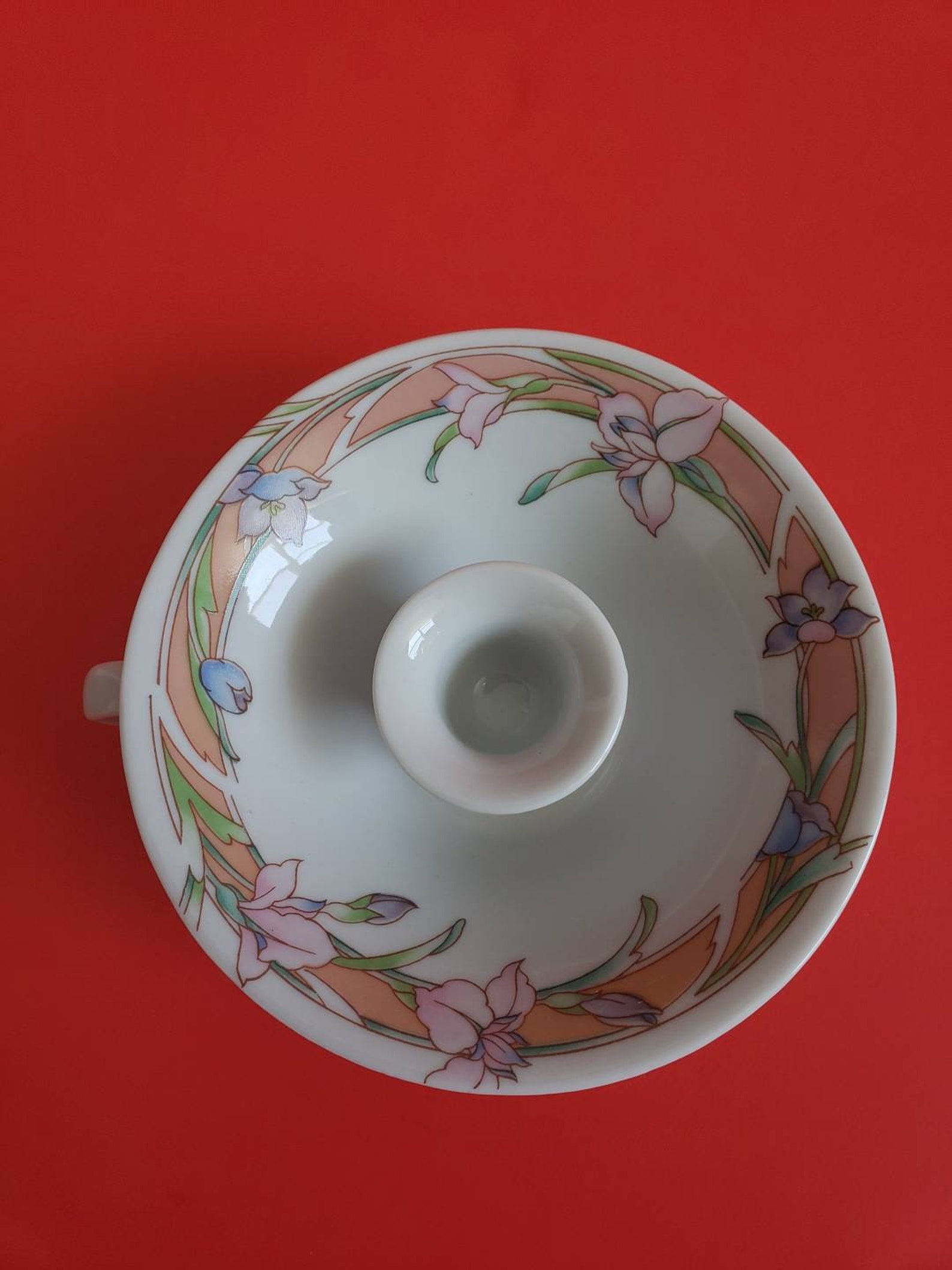 Wicks 'N' Sticks Porcelain Candle Finger Grip Holder Fiona Appricot ...