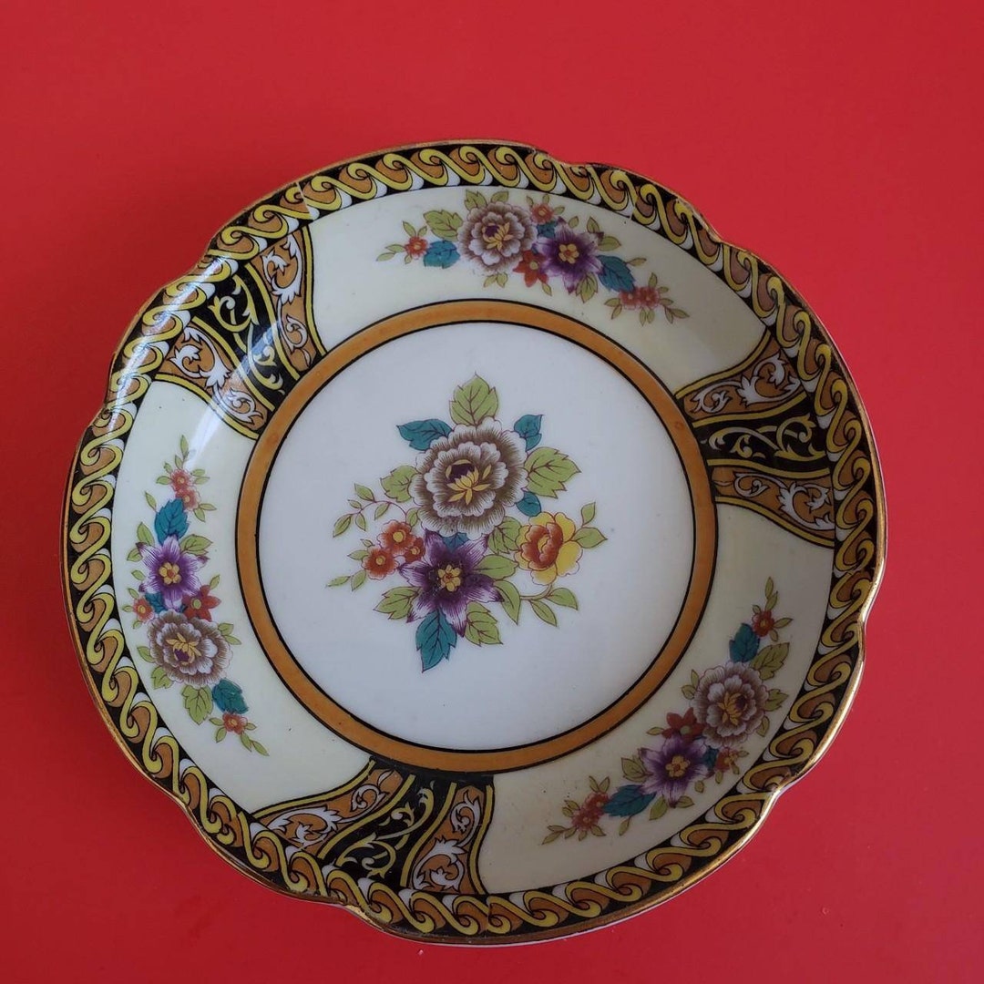 Noritake Morimura Hand-painted Porcelain Made in Japan Gold Trim Saucer ...
