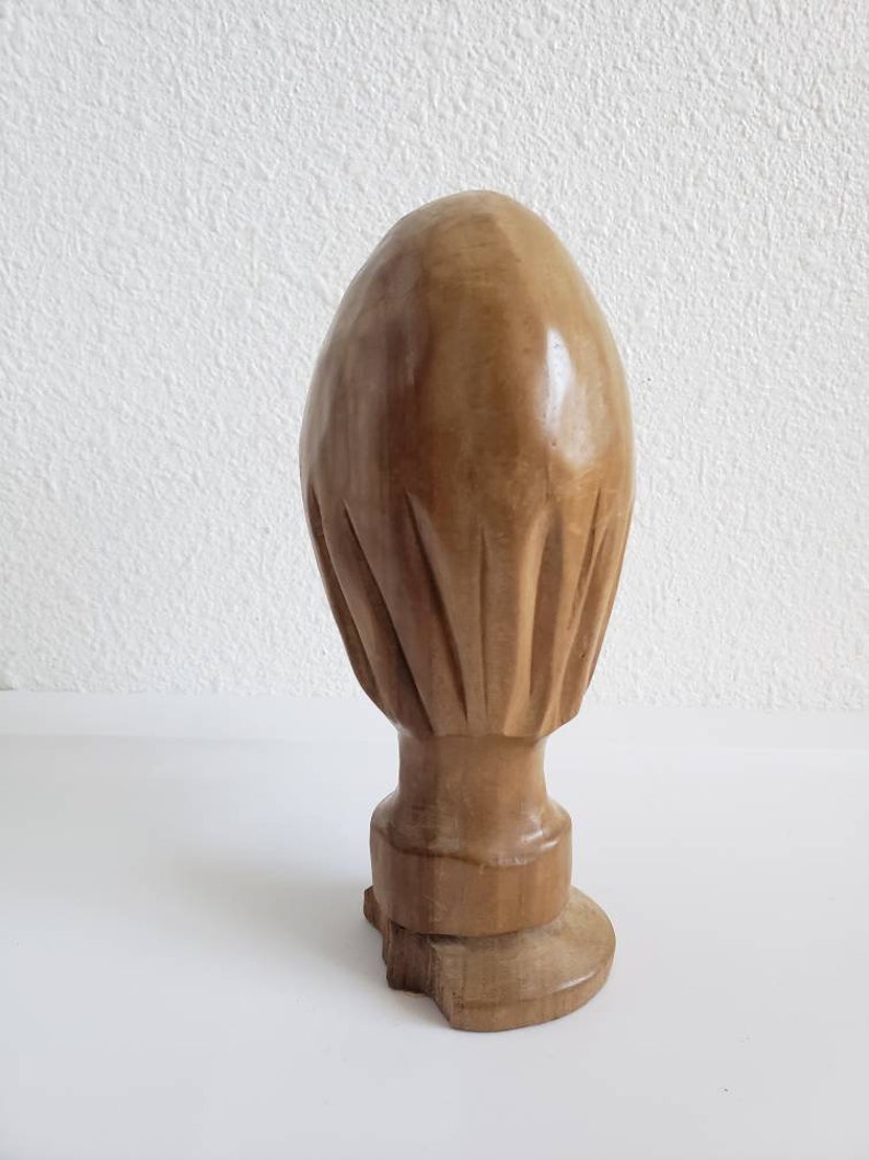 Vintage Handcarved One Piece Solid Wood Head Figurine Made in Ecuador ...