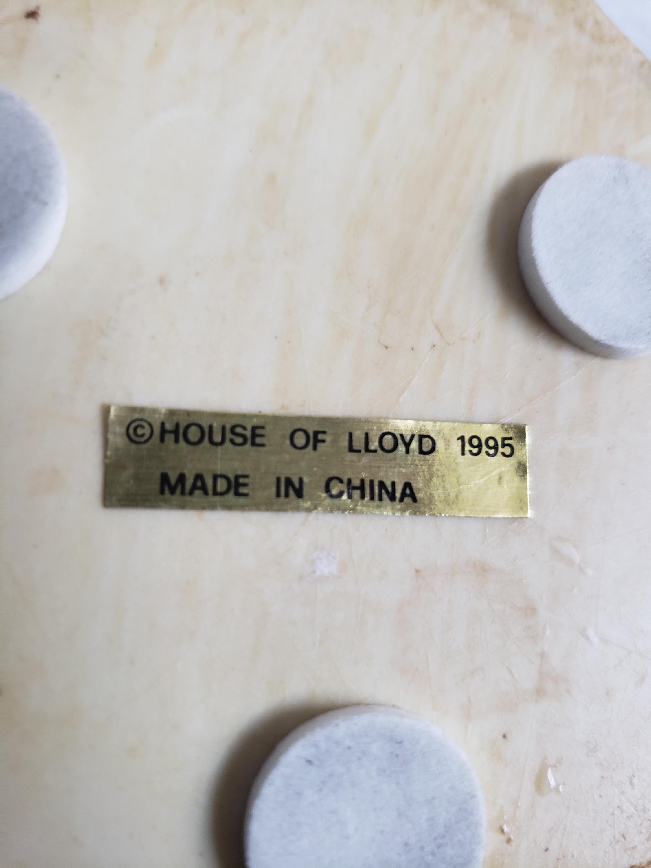 1995 House of Lloyd composite Holder Candle Pillar 4 Cherubs W/musical ...