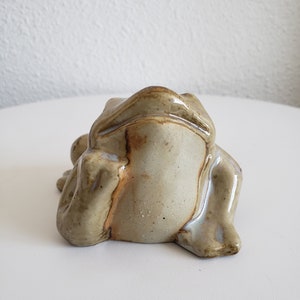 Vintage Clay Art Pottery Thinking Frog Toad Figurine - Etsy
