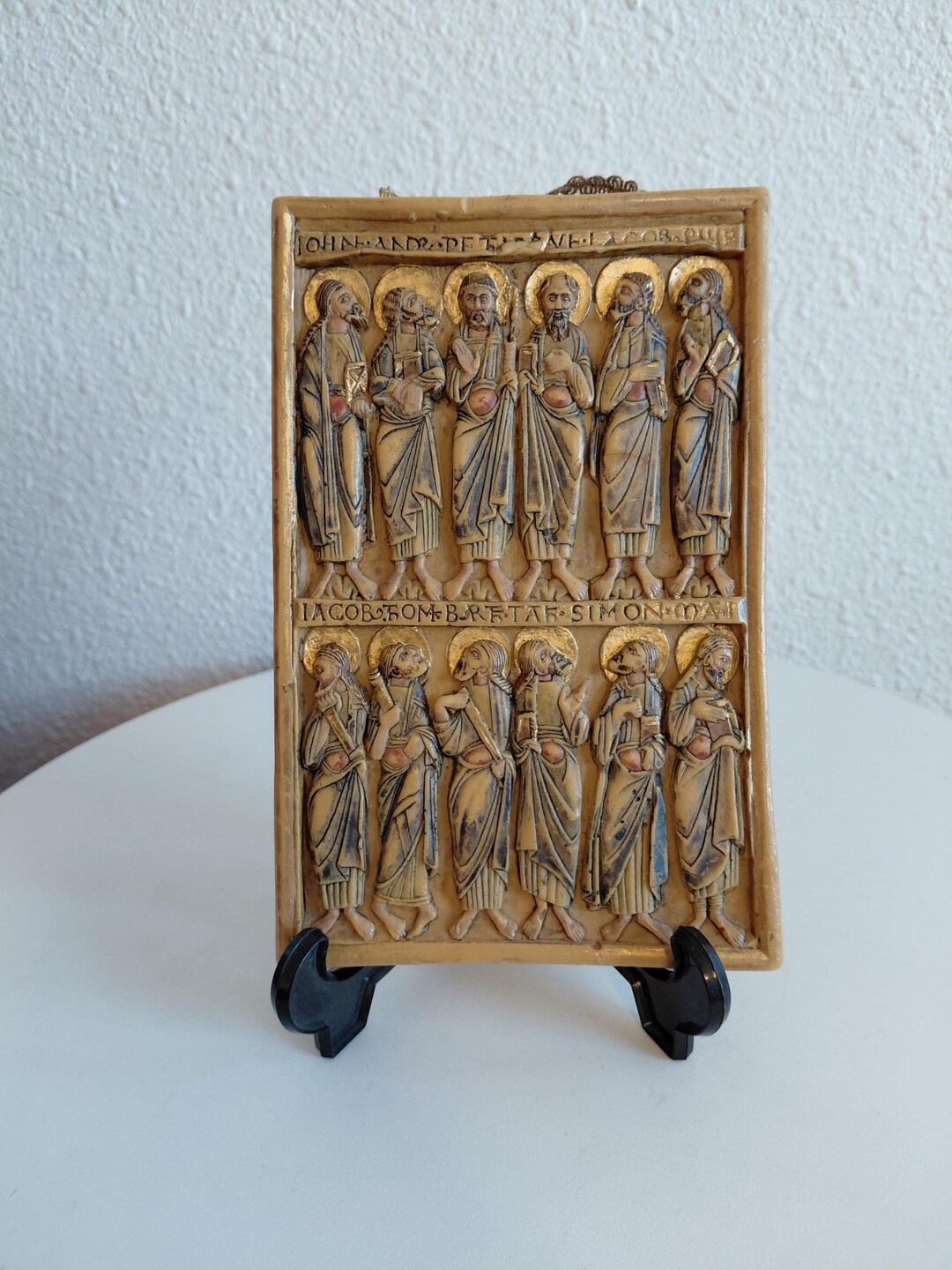 Handcrafted Wax Plaque of 12 Apostles 3D Religious Christian . Height 7 ...