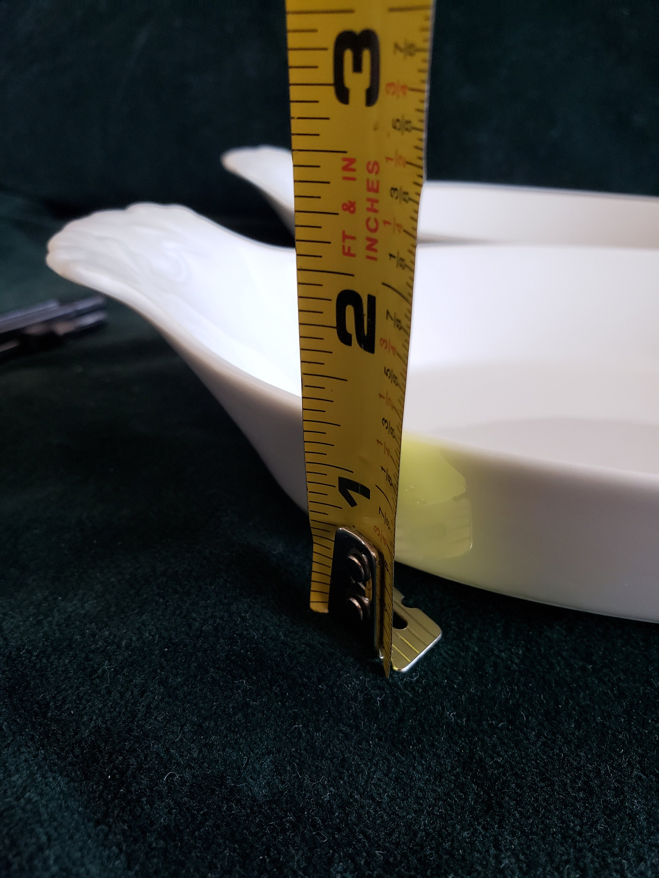 Antique R.L France 2 White Oval Heavy Porcelain Serving Dishes 650423 ...
