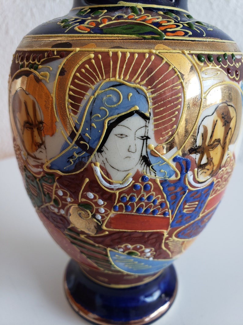 Moriyama Mori-machi Japanese Vase With Moriage Detai. - Etsy