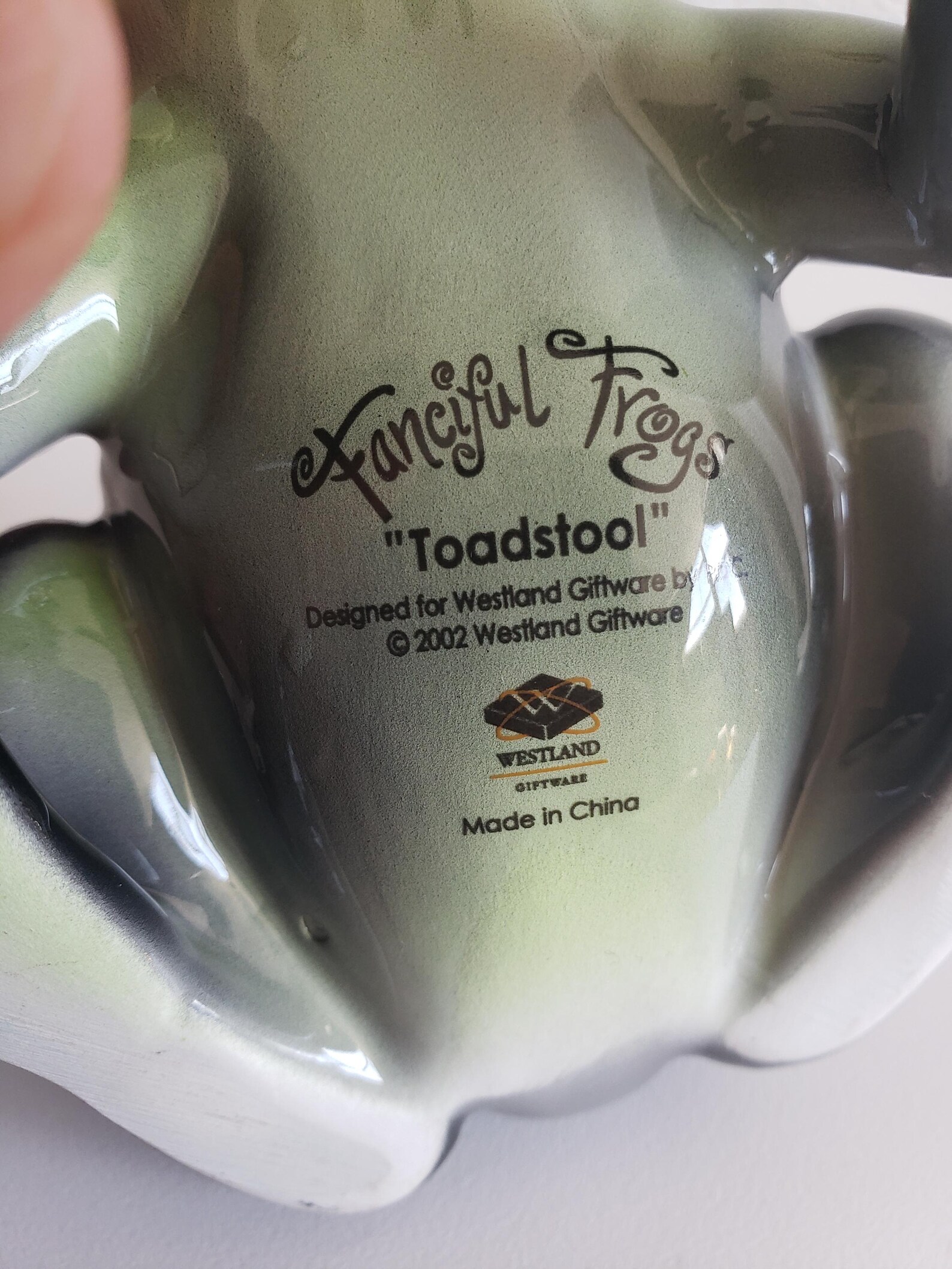 Fanciful Frogs Frog Figurine toadstool Westland Giftware 2002 - Etsy