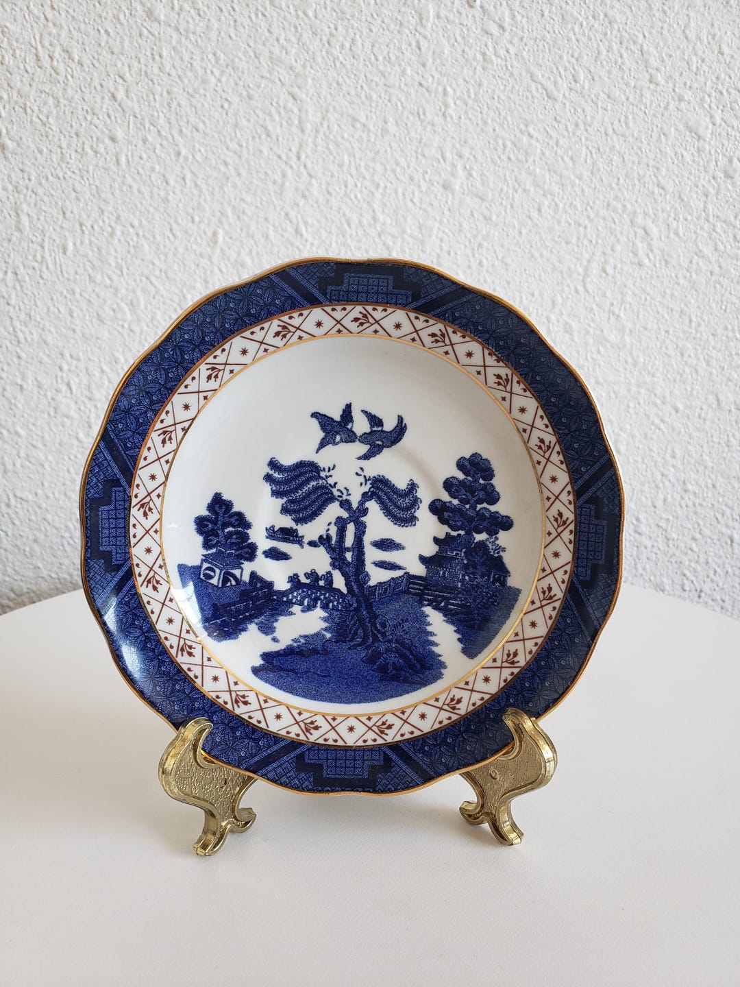 Royal Doulton Real Old Willow Butter Small Plate Fine Porcelain Blue 5 ...