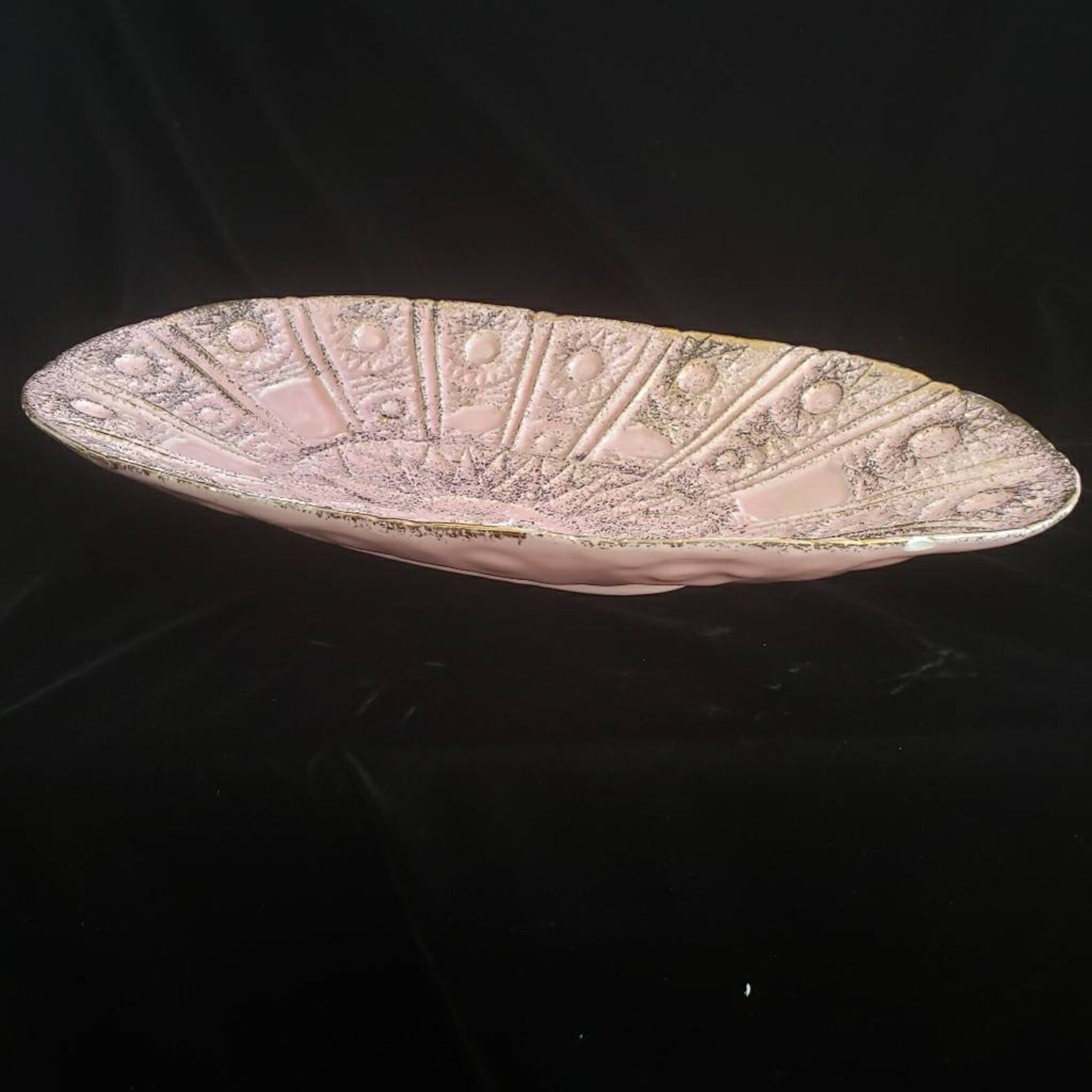 California Originals Pottery Pink Gold Large Dish Plate | Etsy