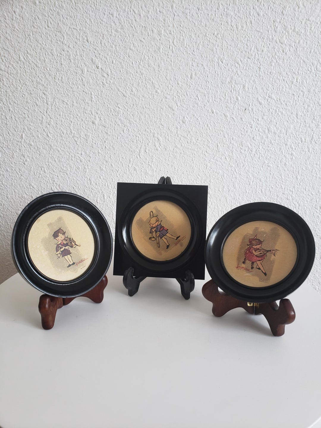 MC 1953 Nix Nixie and Pep Wood Framed Art by Lowell 3 Items Kids ...