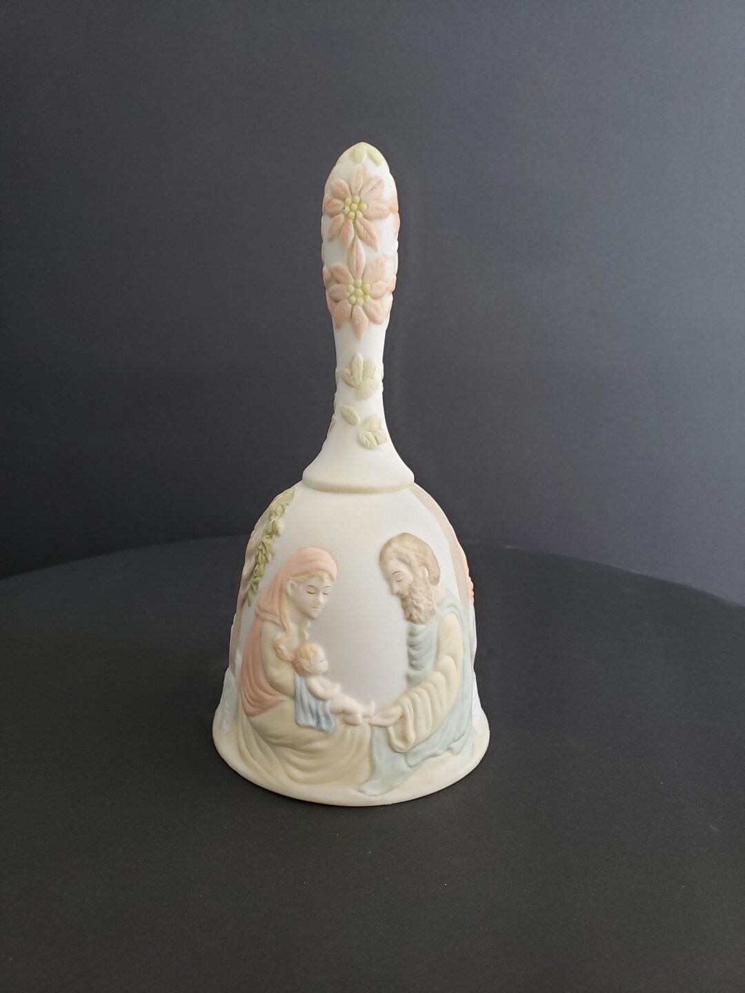 Vintage Lefton Porcelain Bell O Come All Ye Faithful Nativity Scene - Etsy