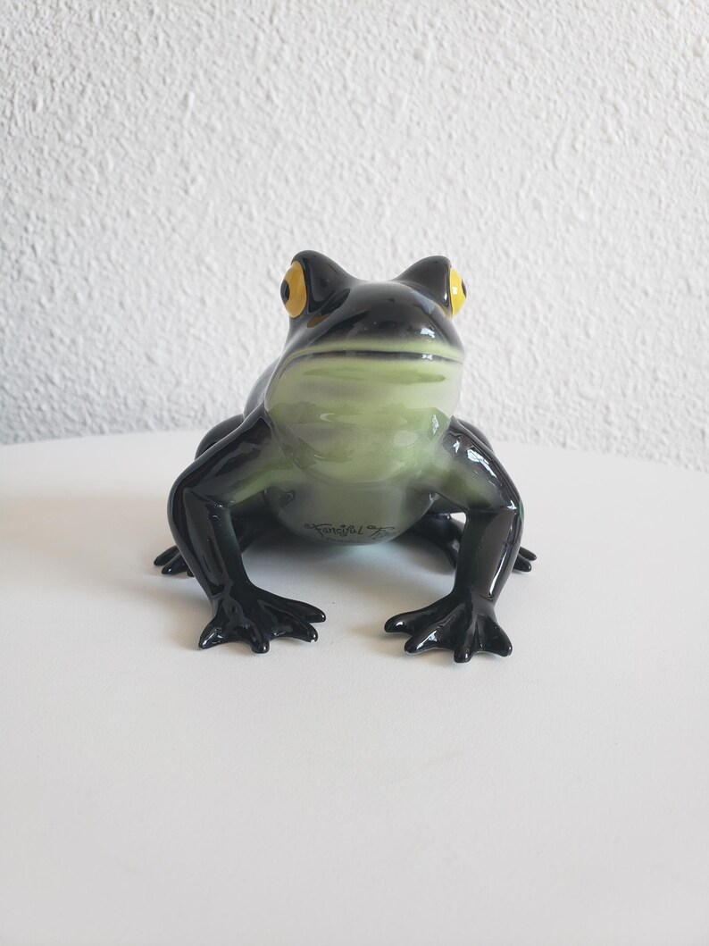 Fanciful Frogs Frog Figurine toadstool Westland Giftware 2002 - Etsy