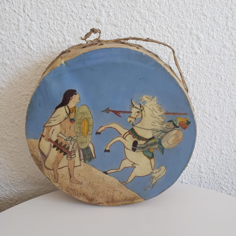 Hand Painted Indian Drum - Etsy