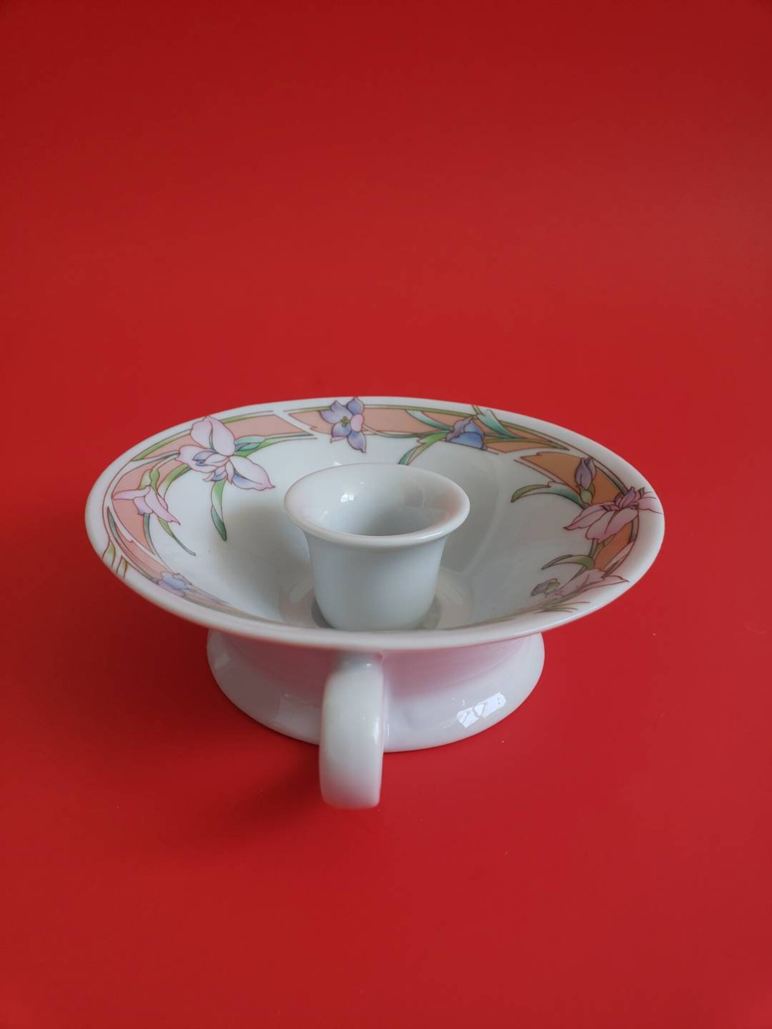 Wicks 'N' Sticks Porcelain Candle Finger Grip Holder Fiona Appricot ...